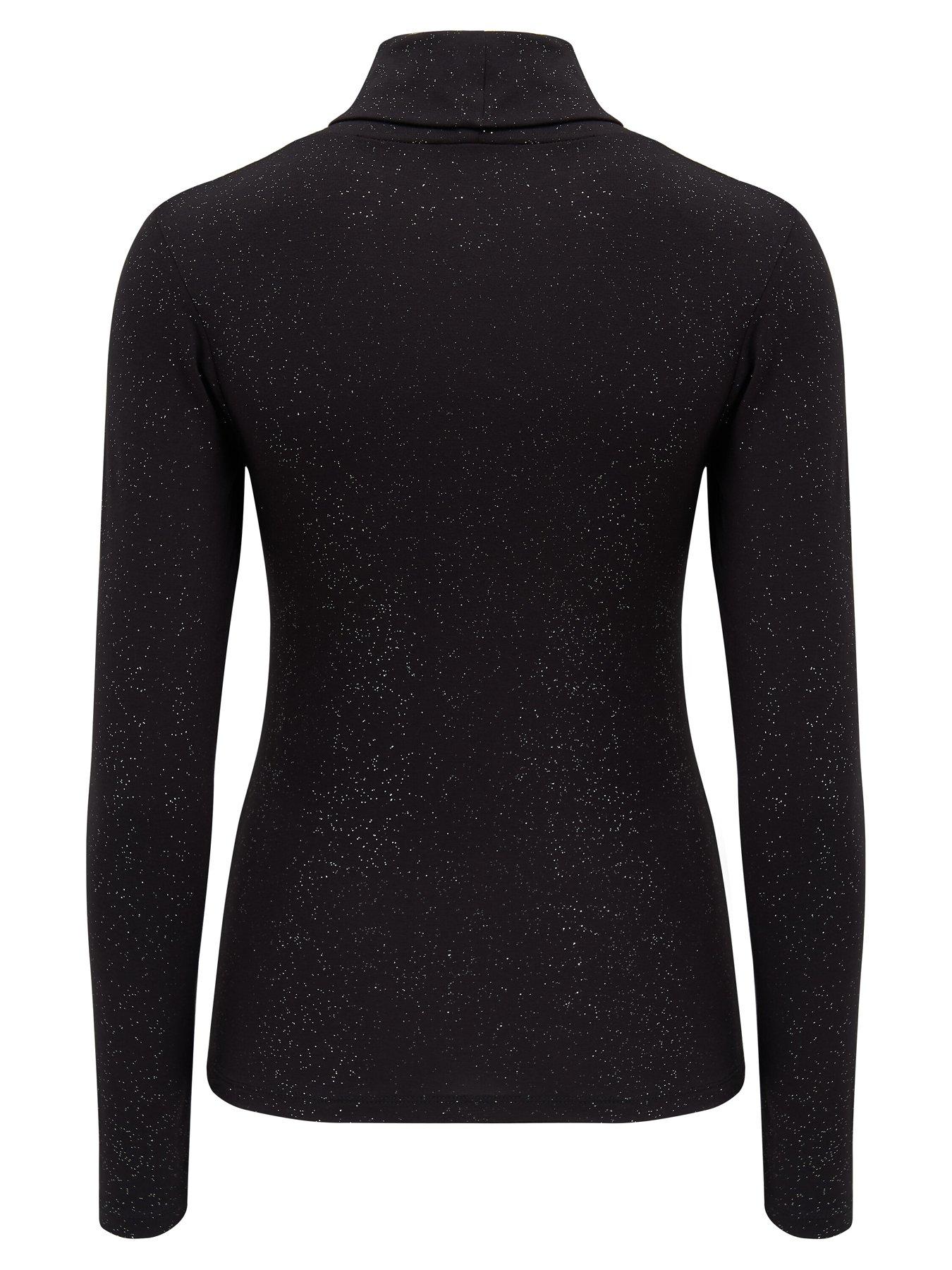 Pour Moi Second Skin Thermal Roll Neck Top - Black/Multi | Very