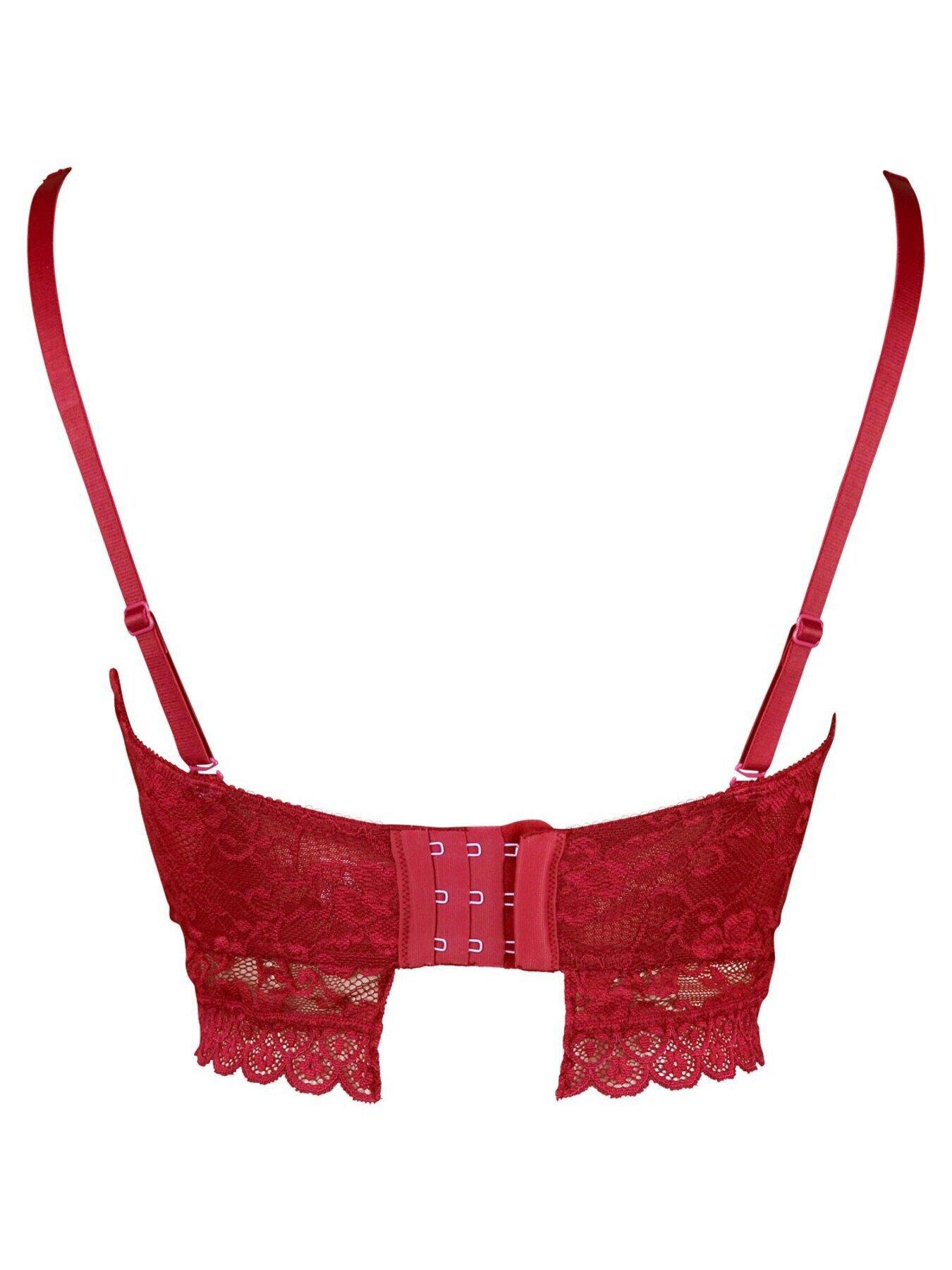 Pour Moi Rebel Strapless Longline Red Very