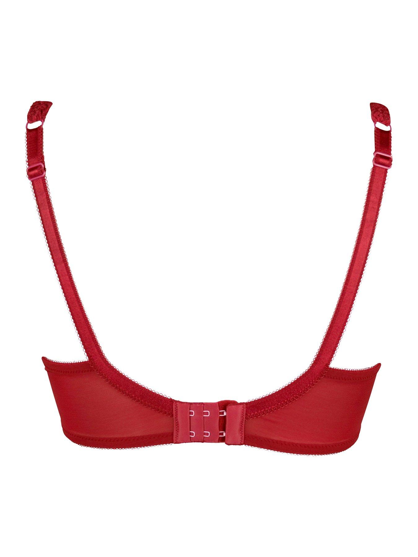 Pour Moi Rebel Padded Plunge Bra - Red | Very