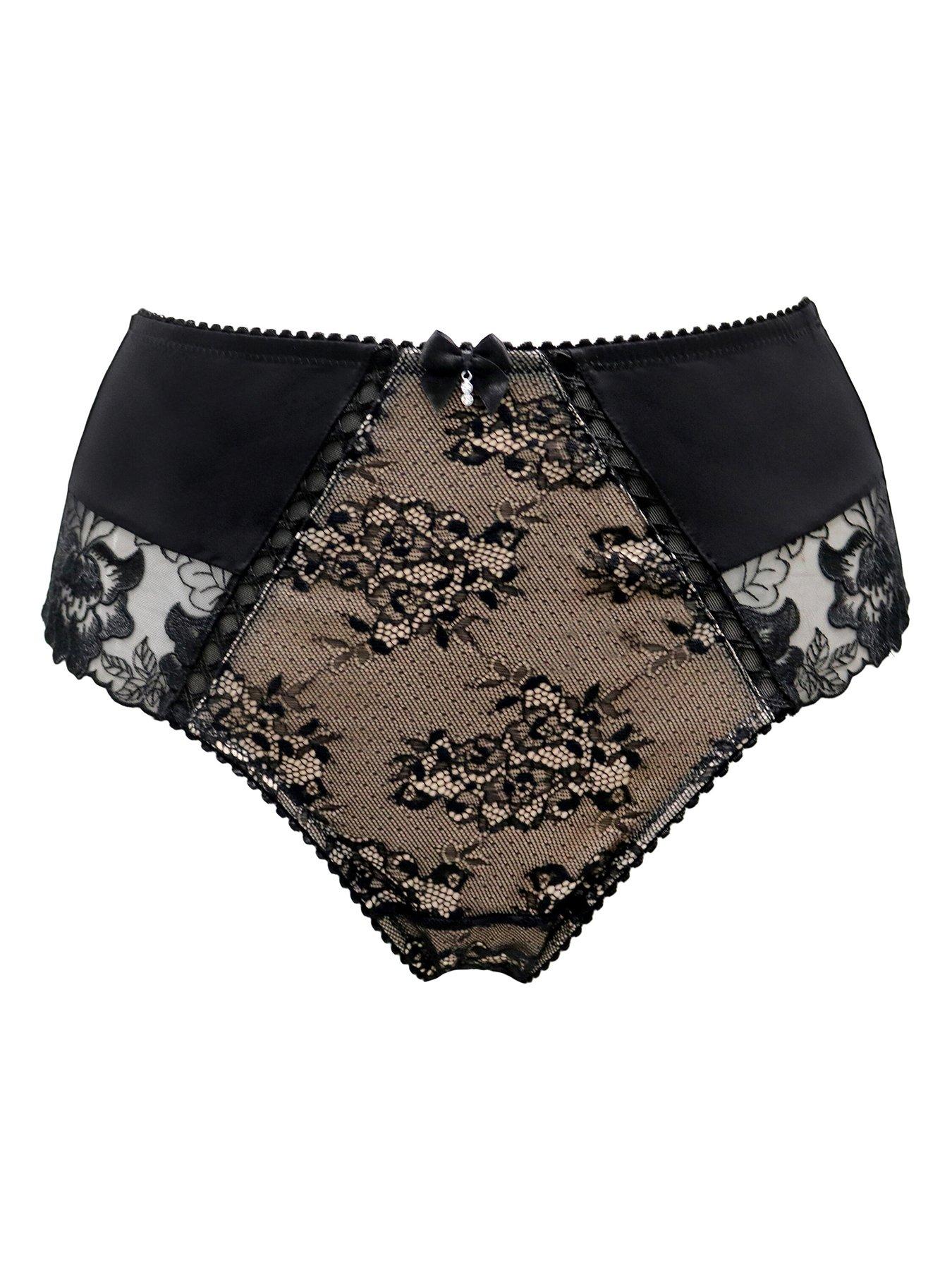Pour Moi Sofia Emb Lace Embroidered Deep Brief | Very.co.uk