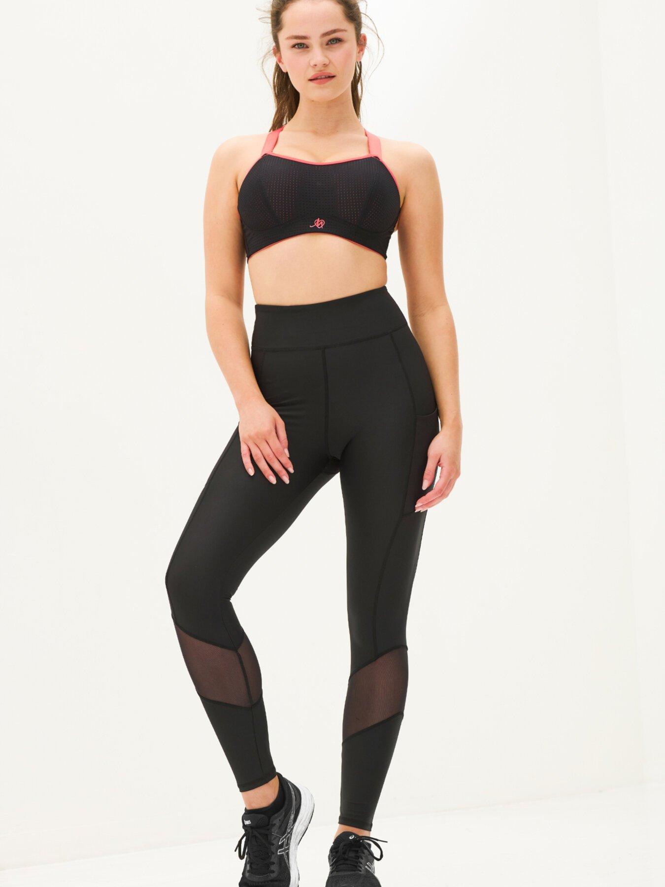 Pour Moi Energy Full Length Mesh Panel Sports Legging - Black | Very