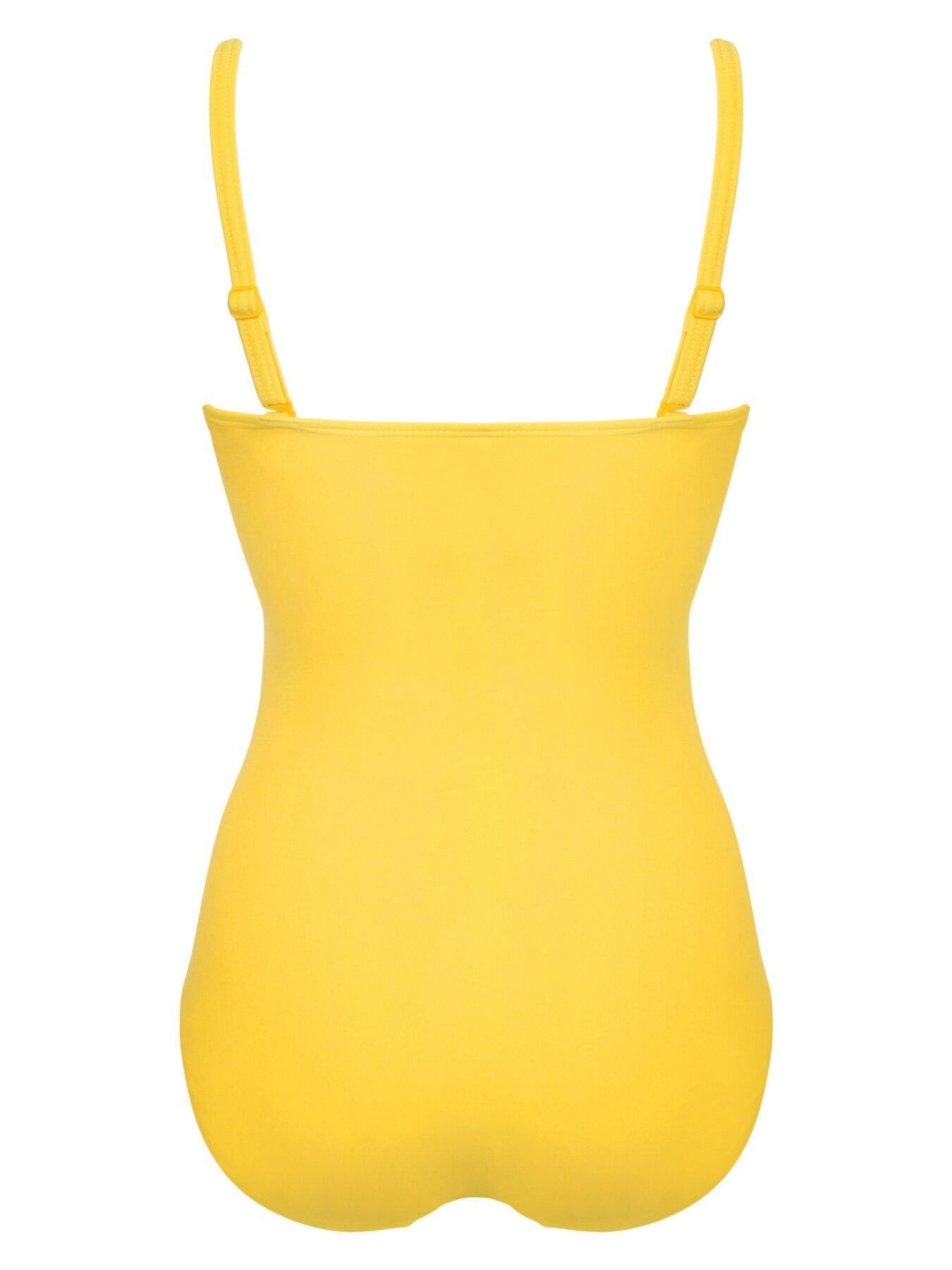 Pour Moi Santa Monica Strapless Tummy Control Swimsuit Yellow Very