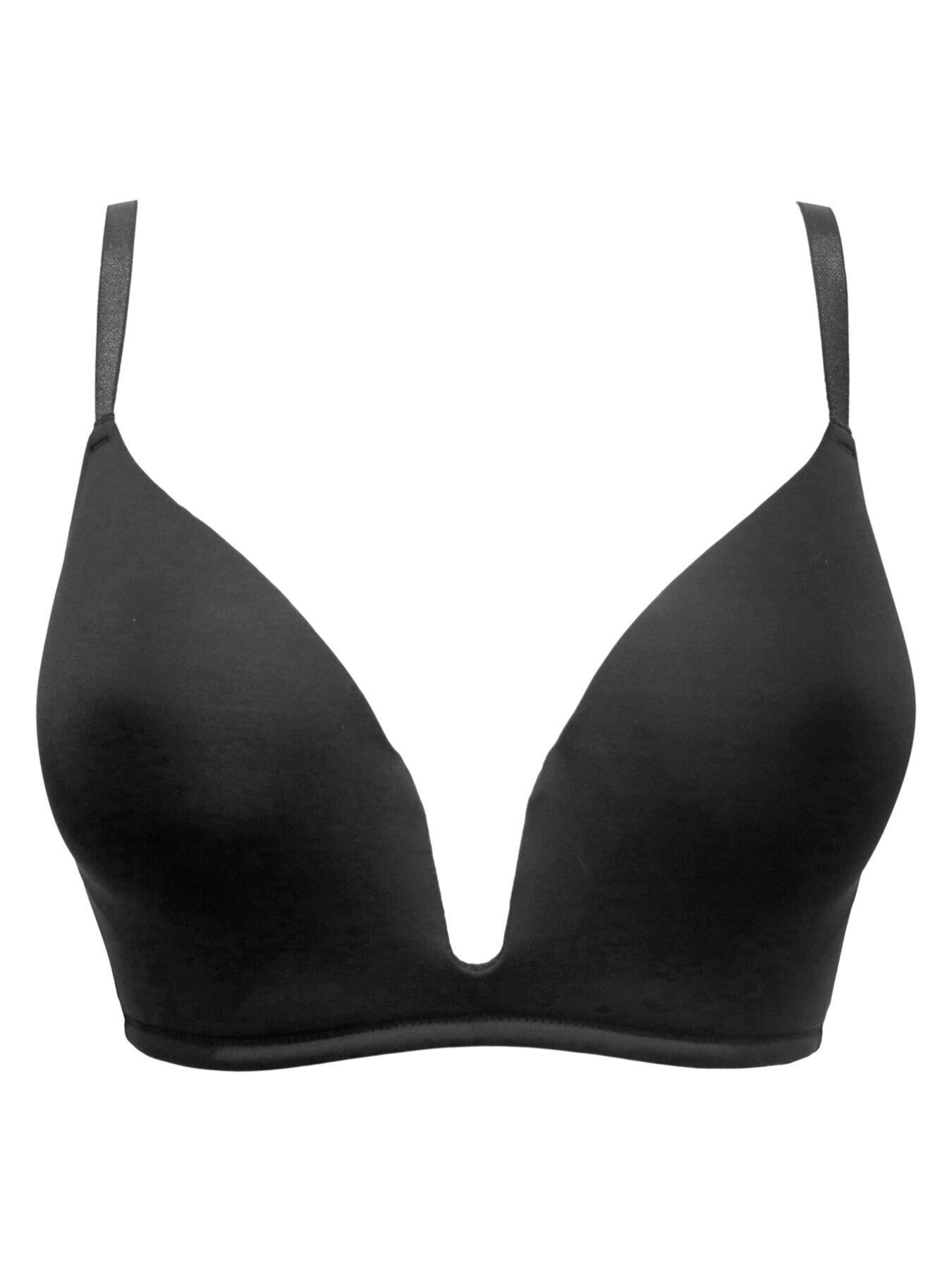 Pour Moi Definitions U Wire Plunge Low Back Push-Up Bra - Black | Very