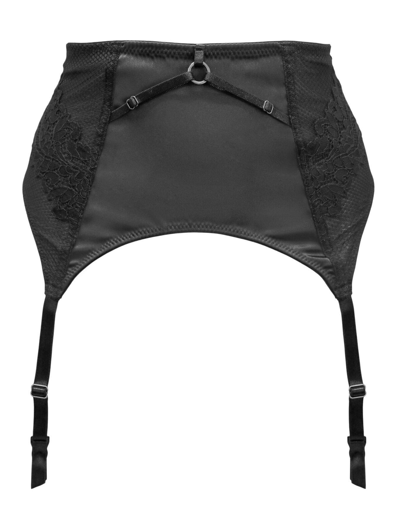 Pour Moi Lavish Deep Suspender - Black | Very