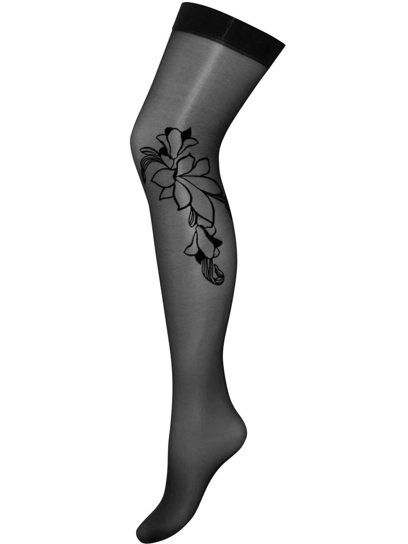Pour Moi Icon Floral Flock 15 Denier Stocking | Very