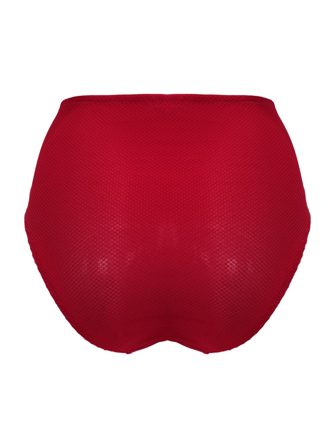 Pour Moi Lavish High-Waist High Leg Brief - Red | Very