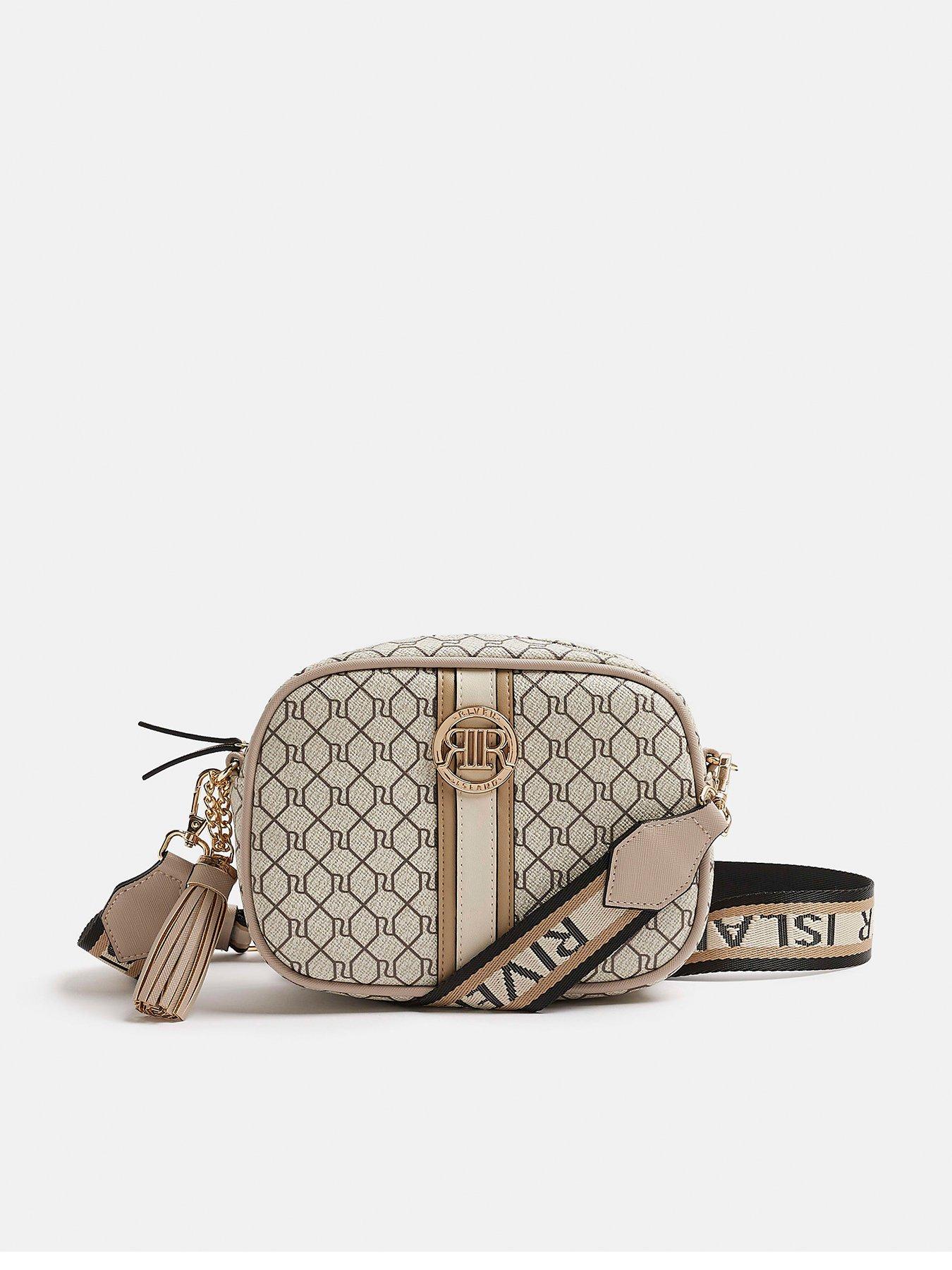 River Island Monogram Print Cross Body Bag | Very.co.uk