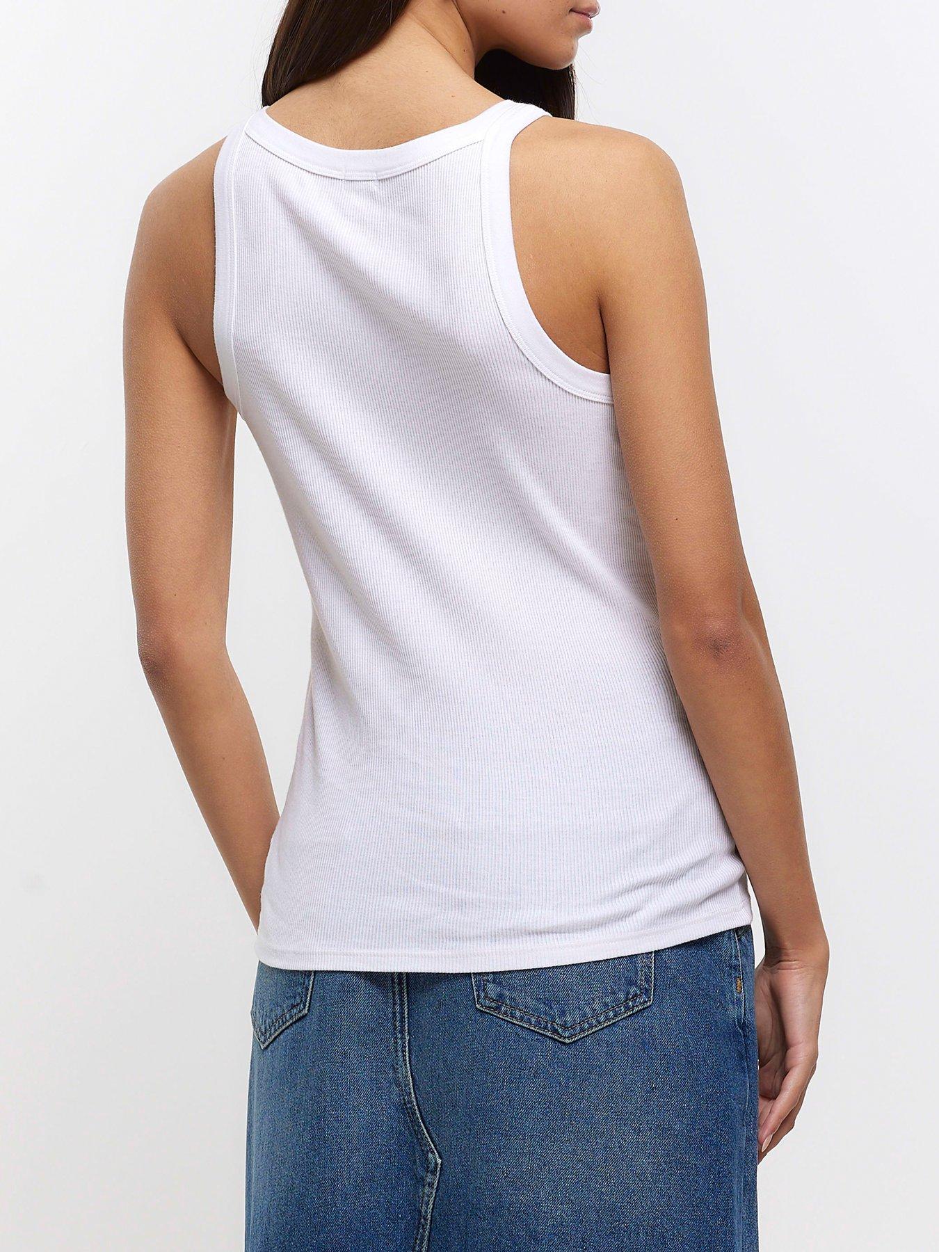 River Island Rib Racer Vest Top Multipack 