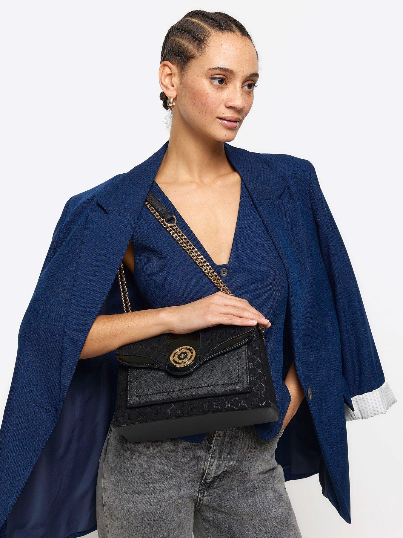 River Island Ri Monogram Chain Shoulder Bag | very.co.uk