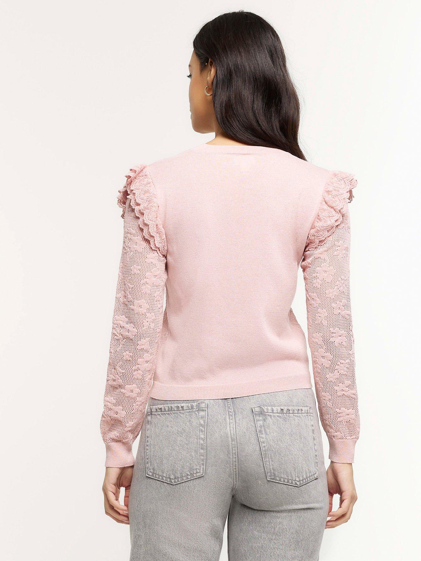 River Island Floral Lace Frill Cardigan | Very