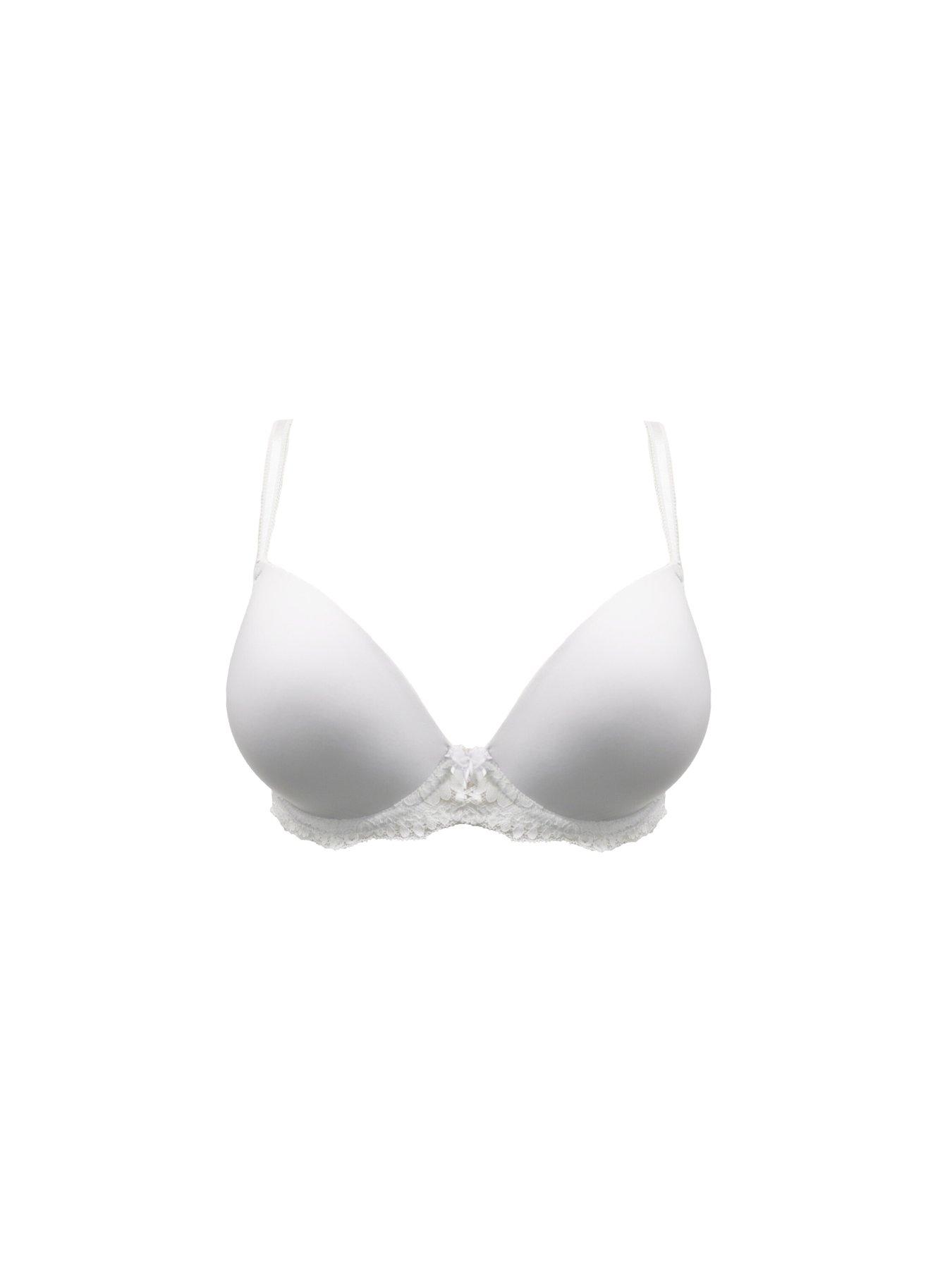 Pour Moi Fleur Padded Push-Up Plunge T-Shirt Bra - White | Very