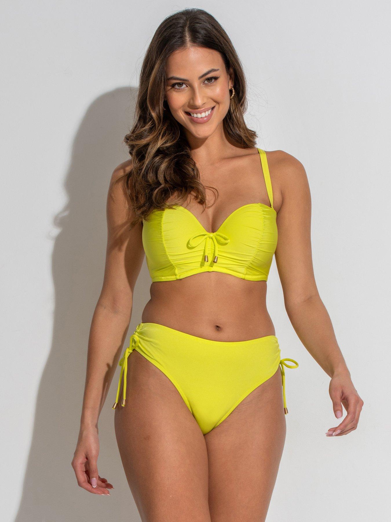 Pour Moi Santa Cruz Strapless Lightly Padded Underwired Top - Yellow | Very