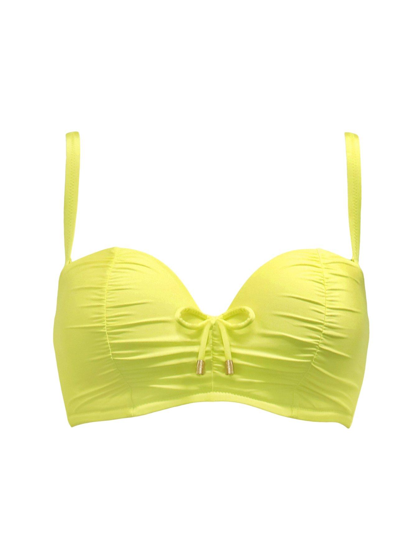 Pour Moi Santa Cruz Strapless Lightly Padded Underwired Top - Yellow | Very