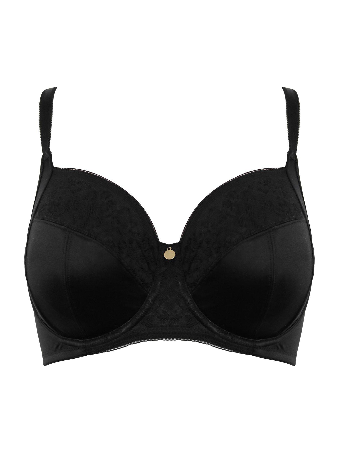 Pour Moi Effortless Non Padded Full Cup Side Support Bra Black Very