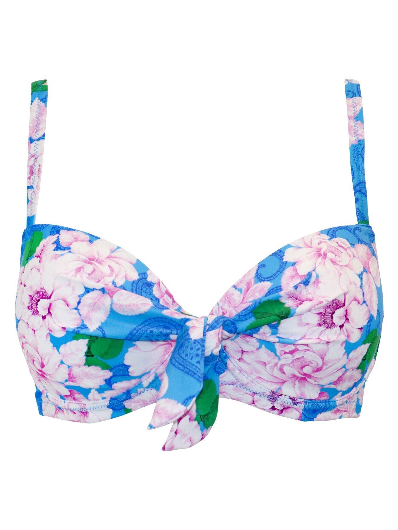 Pour Moi Rosa Cove Padded Underwired Convertible Bikini Top - Floral | Very