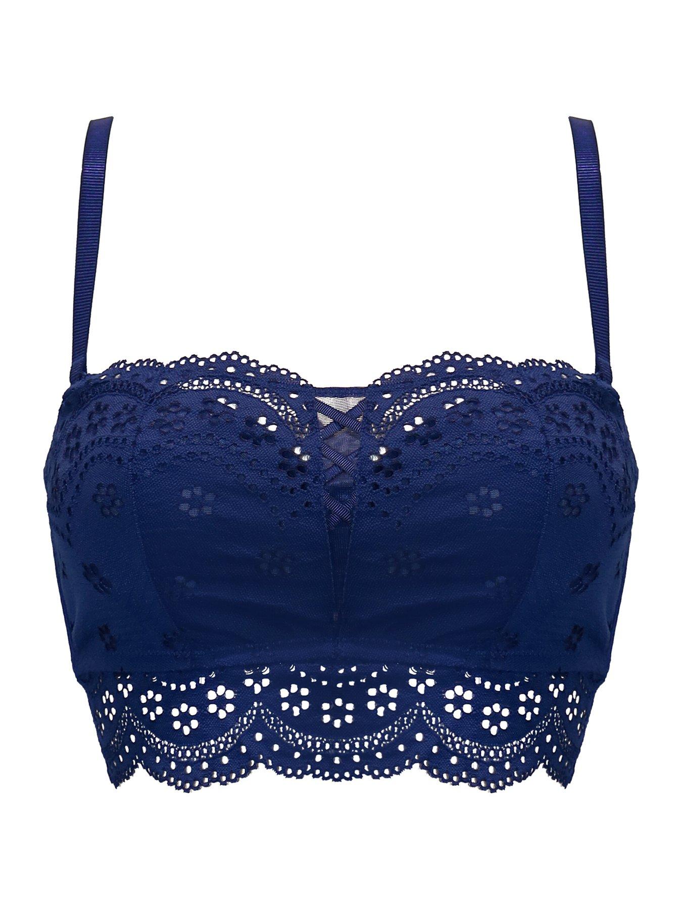 Pour Moi Swoon Strapless Longline Bra - Dark Blue | Very