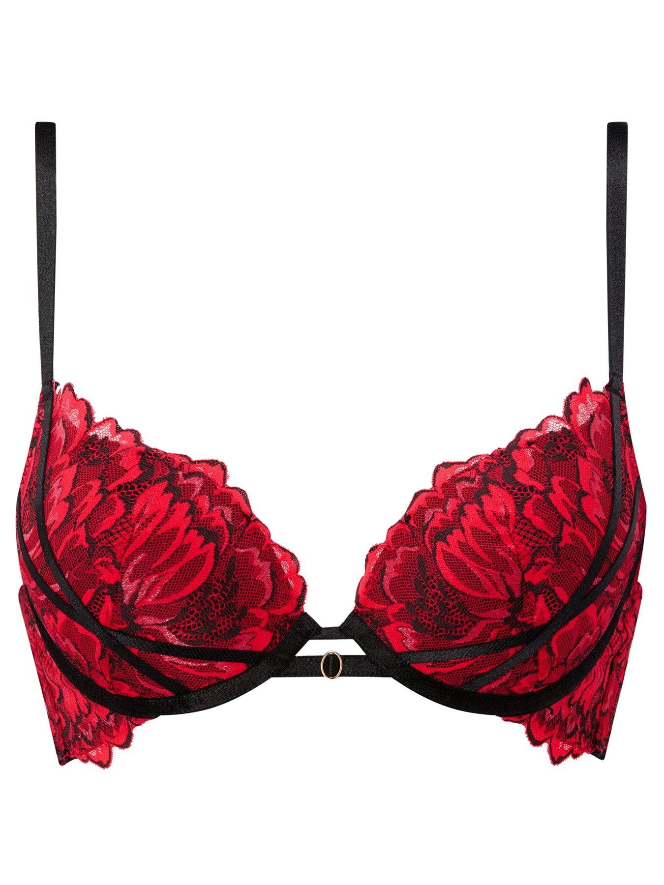 Ann Summers Nightfall Padded Plunge Bra - Black/Multi | Very