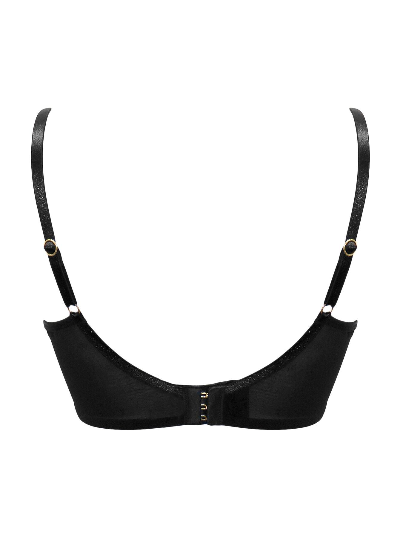 Pour Moi Intense Sequin Non-Padded Underwired Balcony Bra - Black | Very