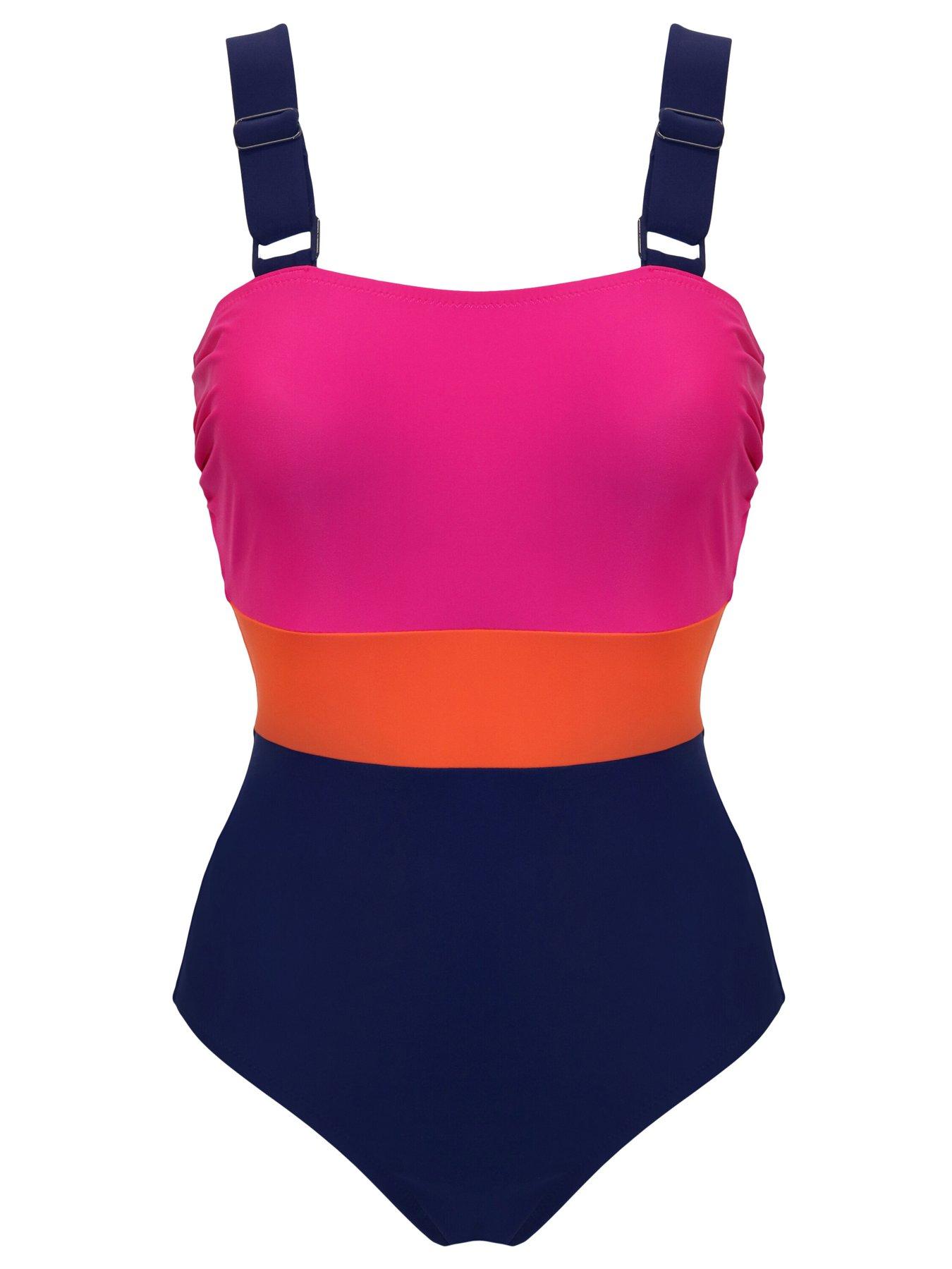 Pour Moi Colour Block Tummy Control Swimsuit - Multi | Very