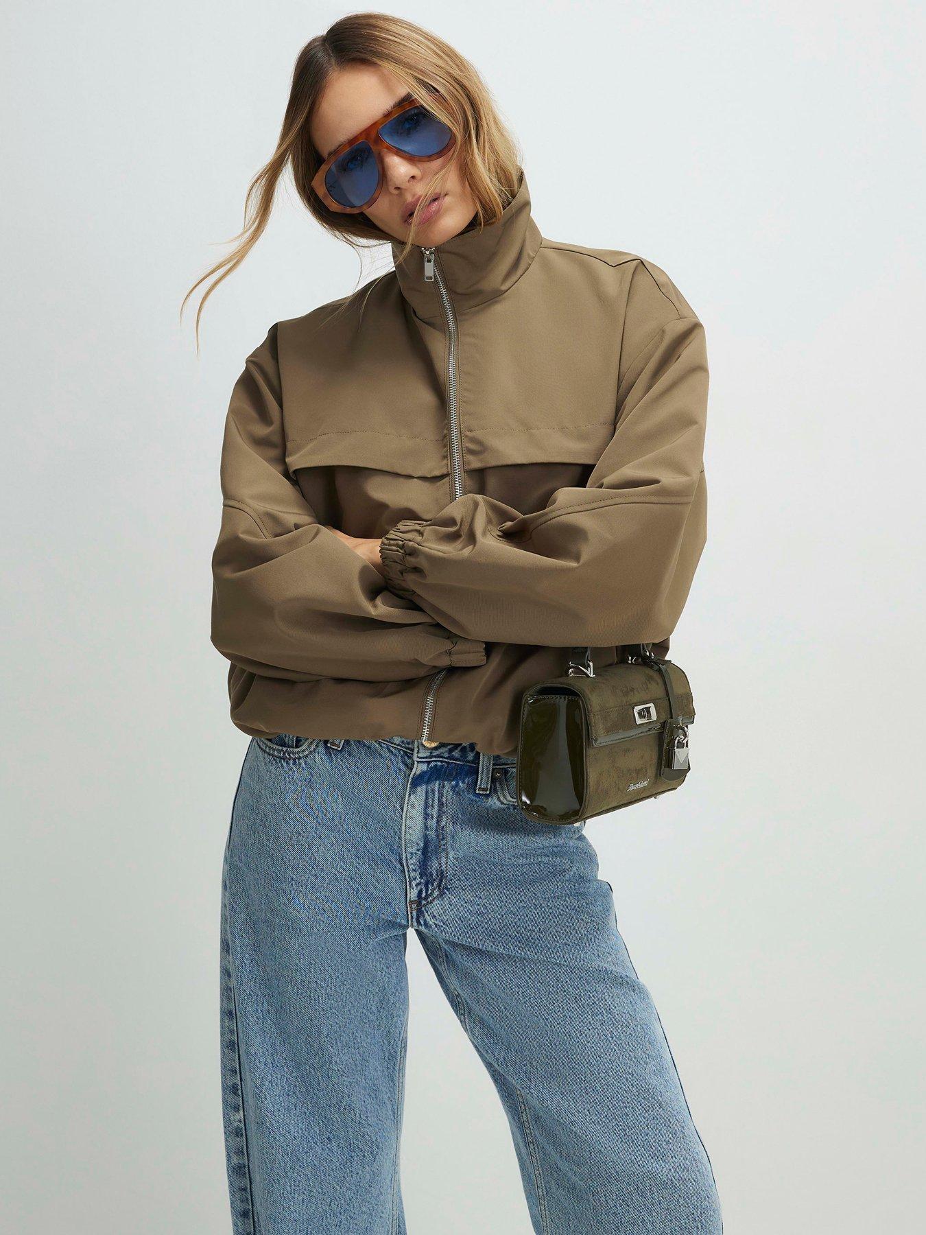 River Island Khaki Lightweight Zip Through Jacket | Very