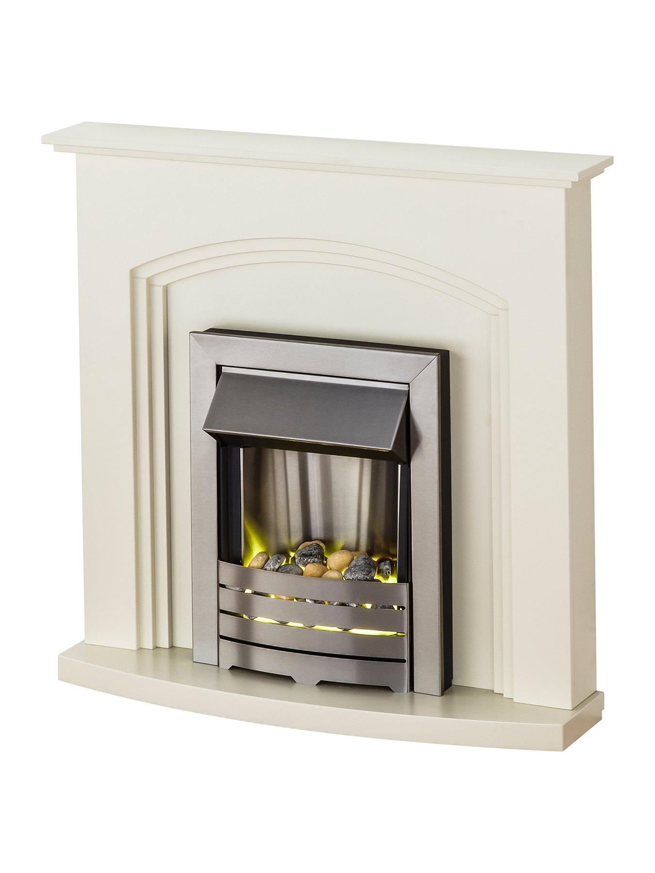 Adam Fires & Fireplaces Truro Electric Fireplace Suite With Brushed ...