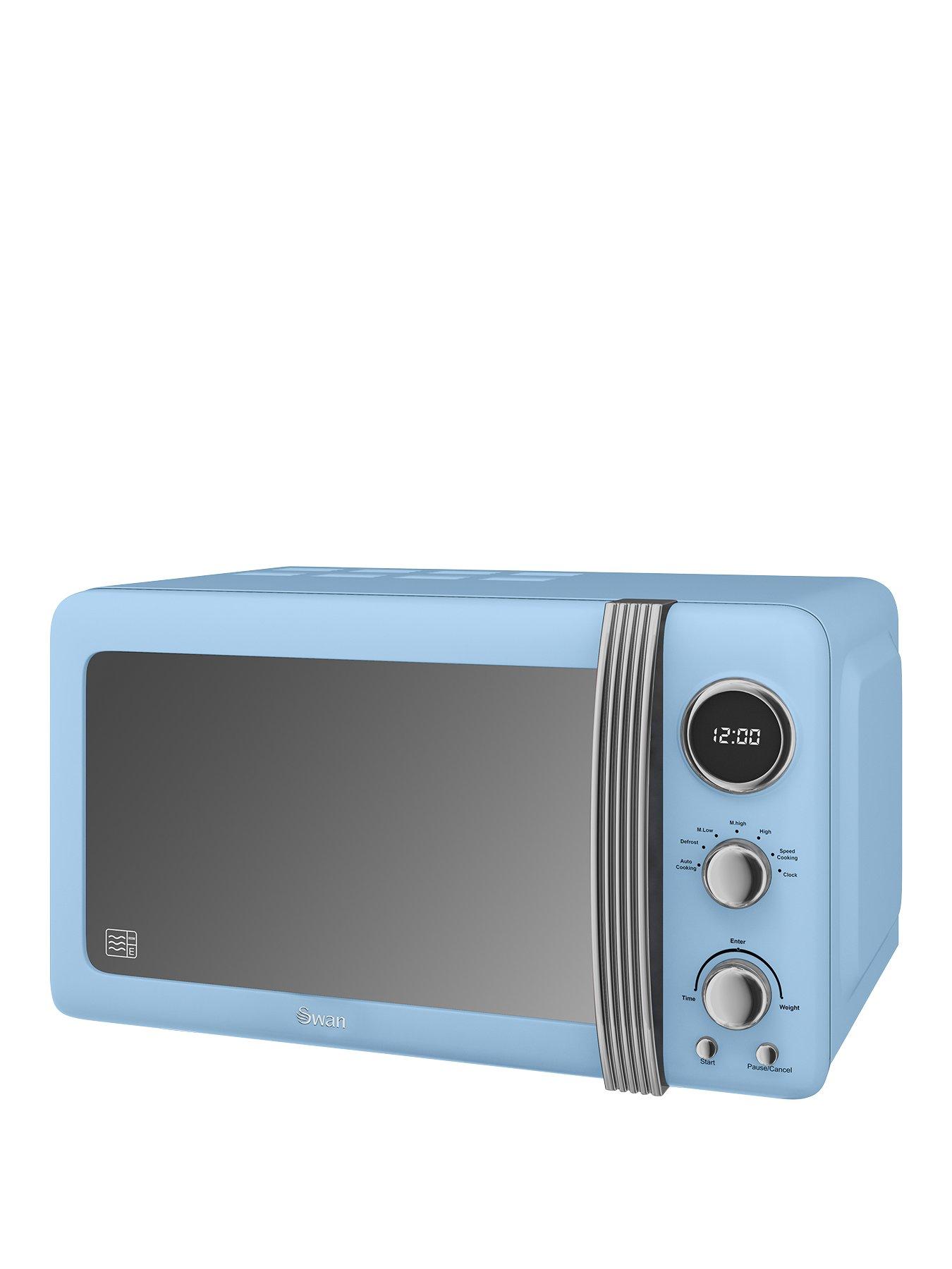 Swan retro blue microwave store