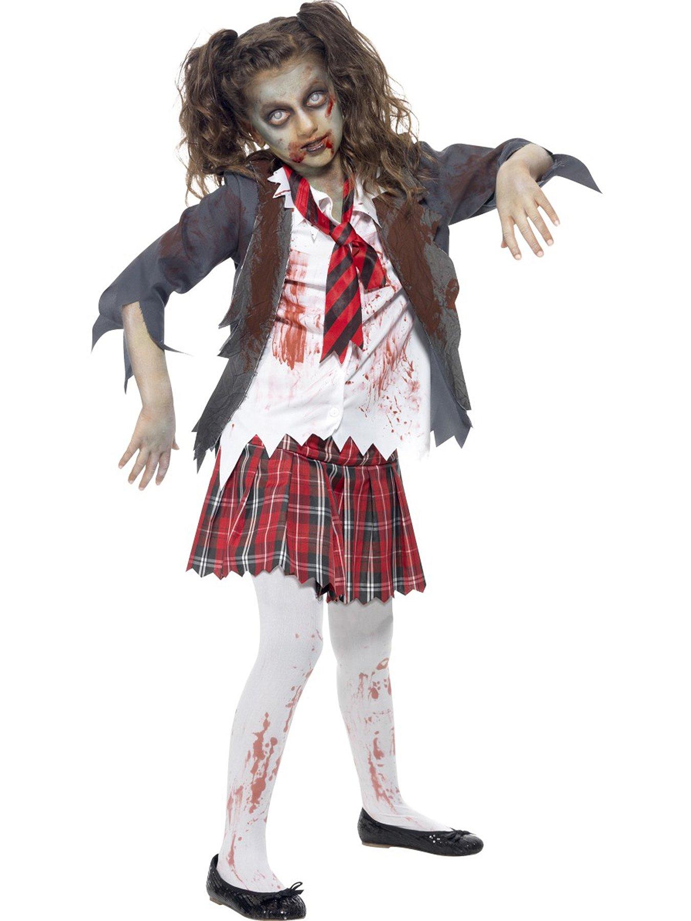 Halloween Girls Zombie Schoolgirl Child Costume