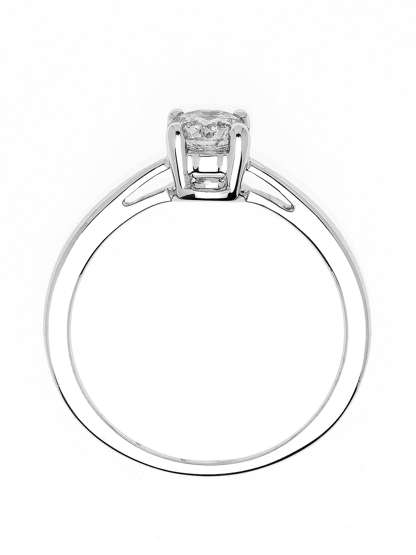 Love DIAMOND 9ct Gold 50 Point Diamond Solitaire Ring | Very