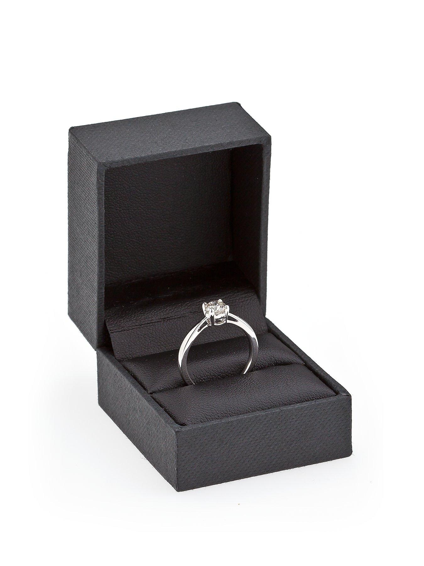 Love DIAMOND 9ct Gold 50 Point Diamond Solitaire Ring | Very