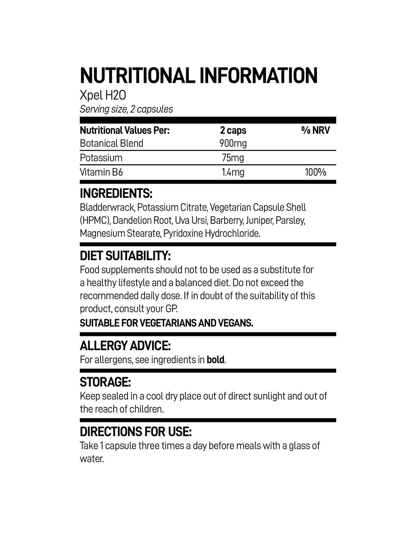 Bio Synergy Body Perfect - Xpel H20 Water Loss Capsules | Very