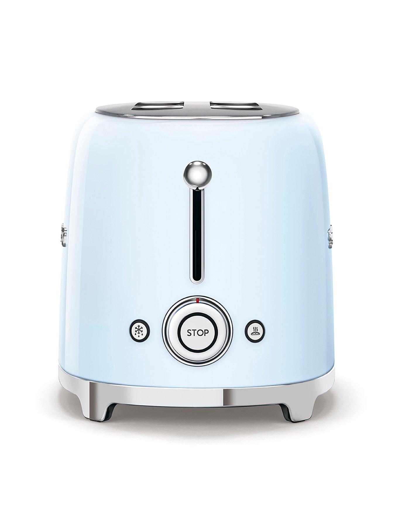 Smeg TSF01 Retro Style 2 Slice Toaster, 950W - Pastel Blue | Very