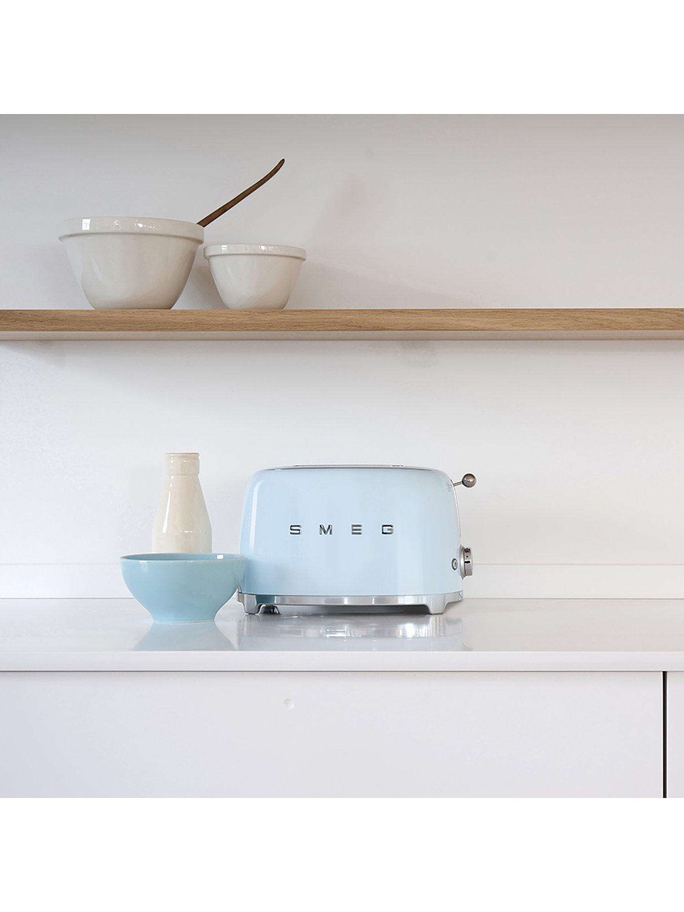 Smeg TSF01 Retro Style 2 Slice Toaster, 950W - Pastel Blue | Very