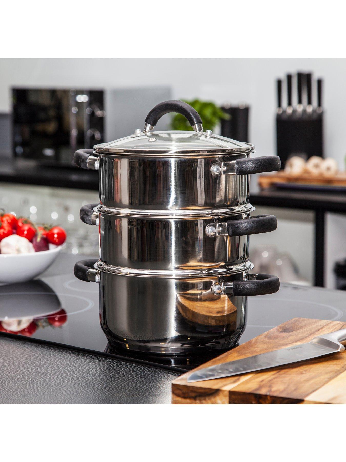 Tower Essentials 18cm 3-Tier Steamer | Very