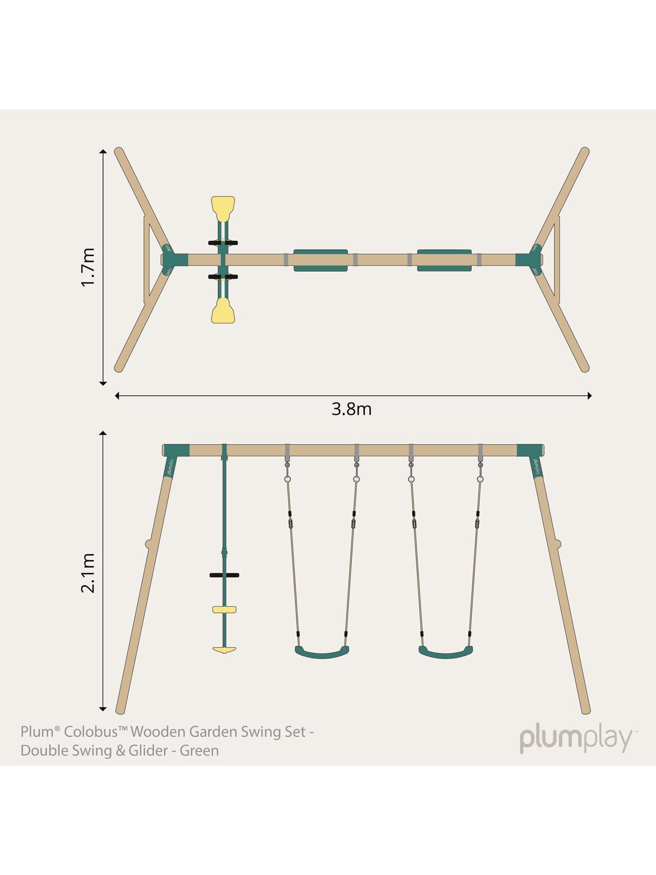 Plum Wooden Colobus Swing Set | Very