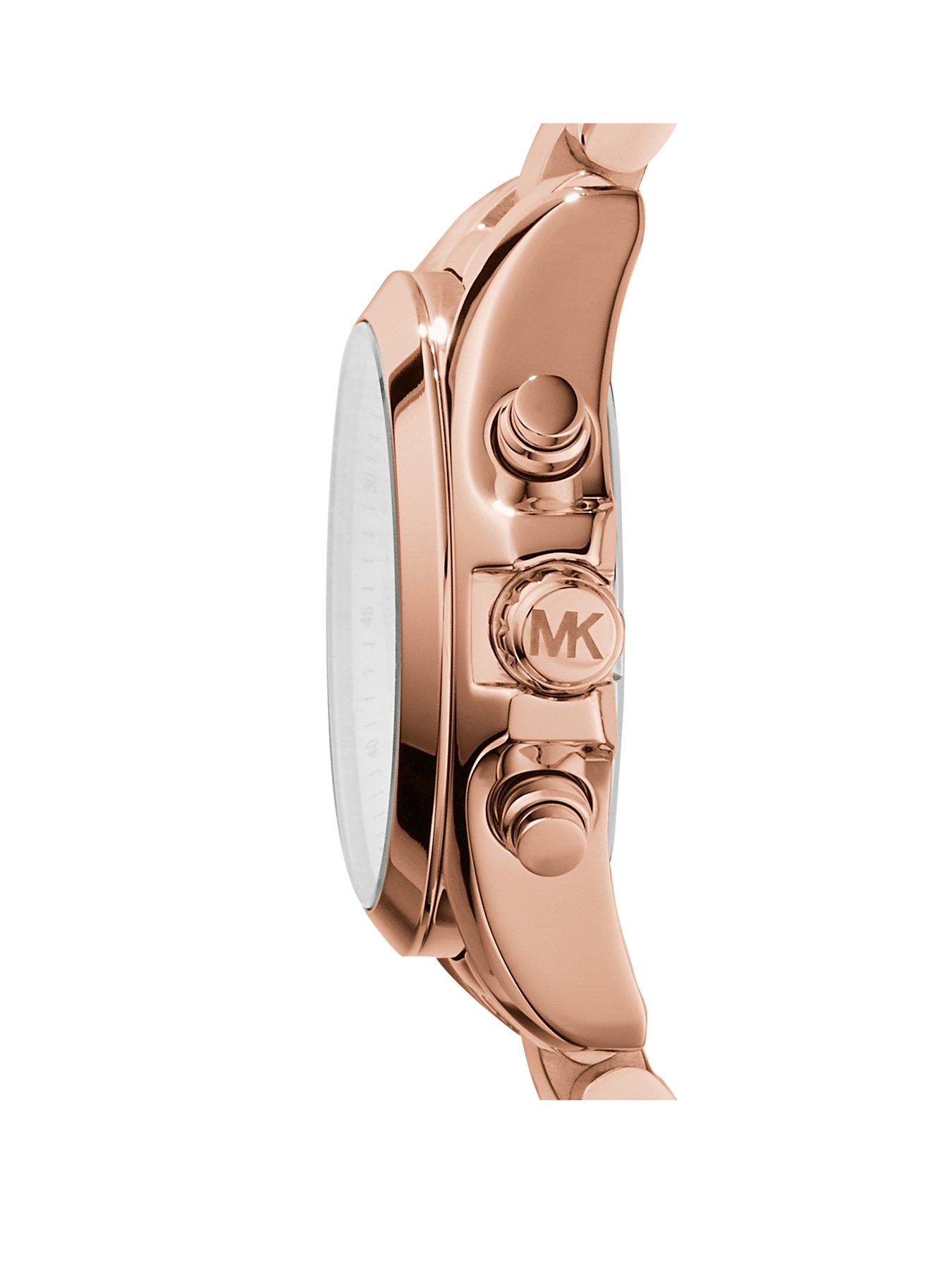 Michael Kors MK5503 Bradshaw Rose Gold Tone Chronograph Ladies Watch | Very