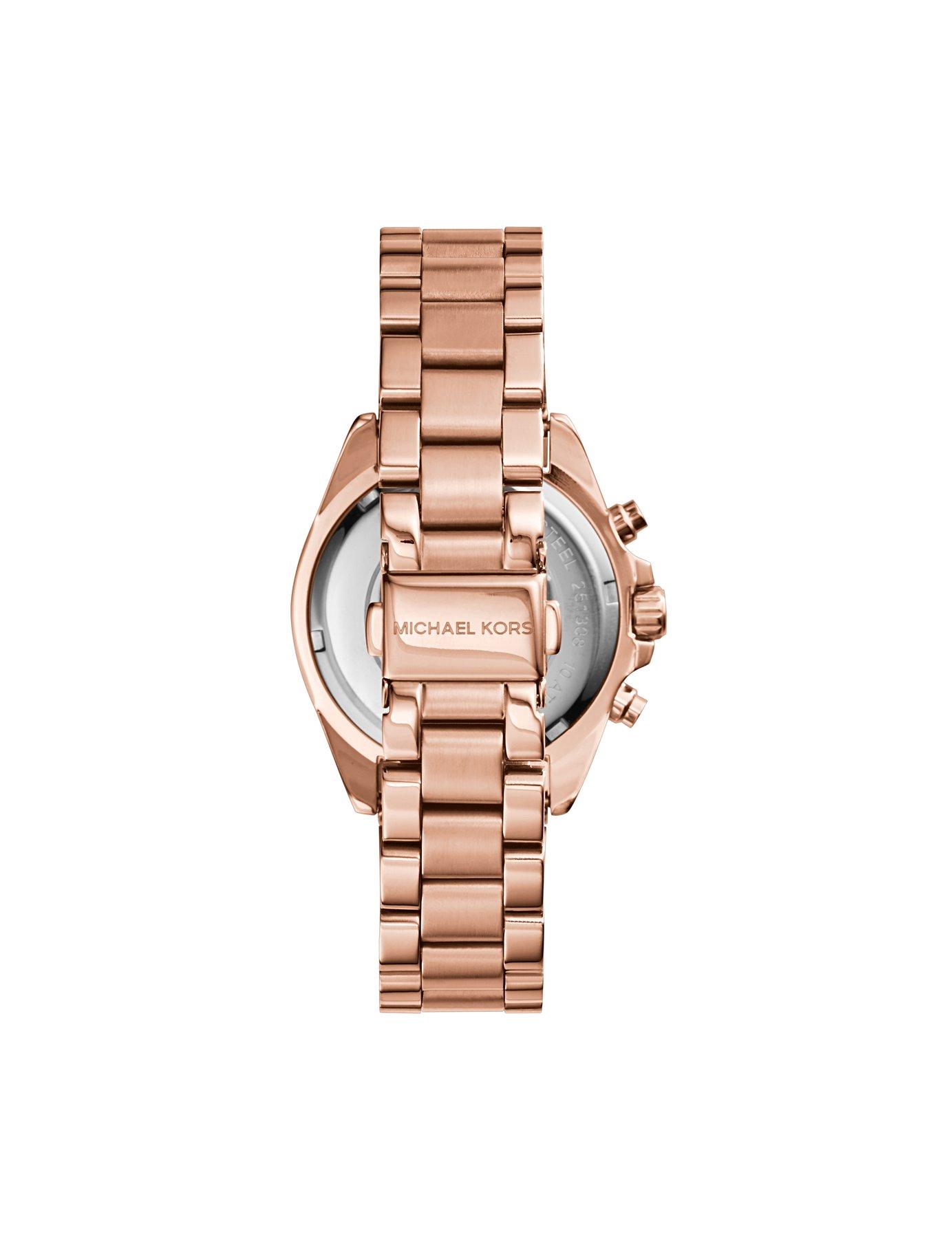 Michael Kors MK5503 Bradshaw Rose Gold Tone Chronograph Ladies Watch | Very