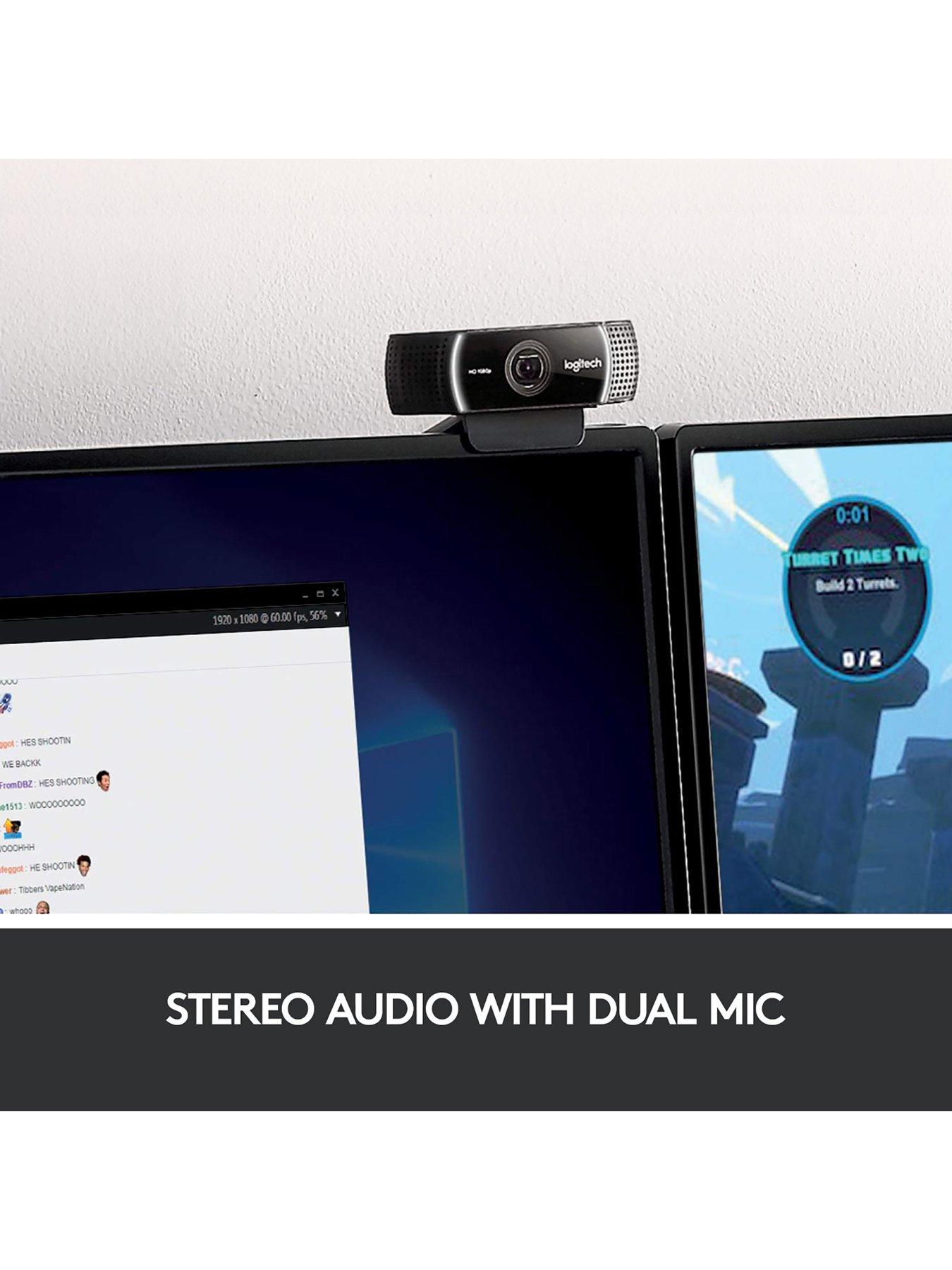 Logitech C922 Pro Stream Webcam with Microphone, Full HD 1080p at 30fps ...