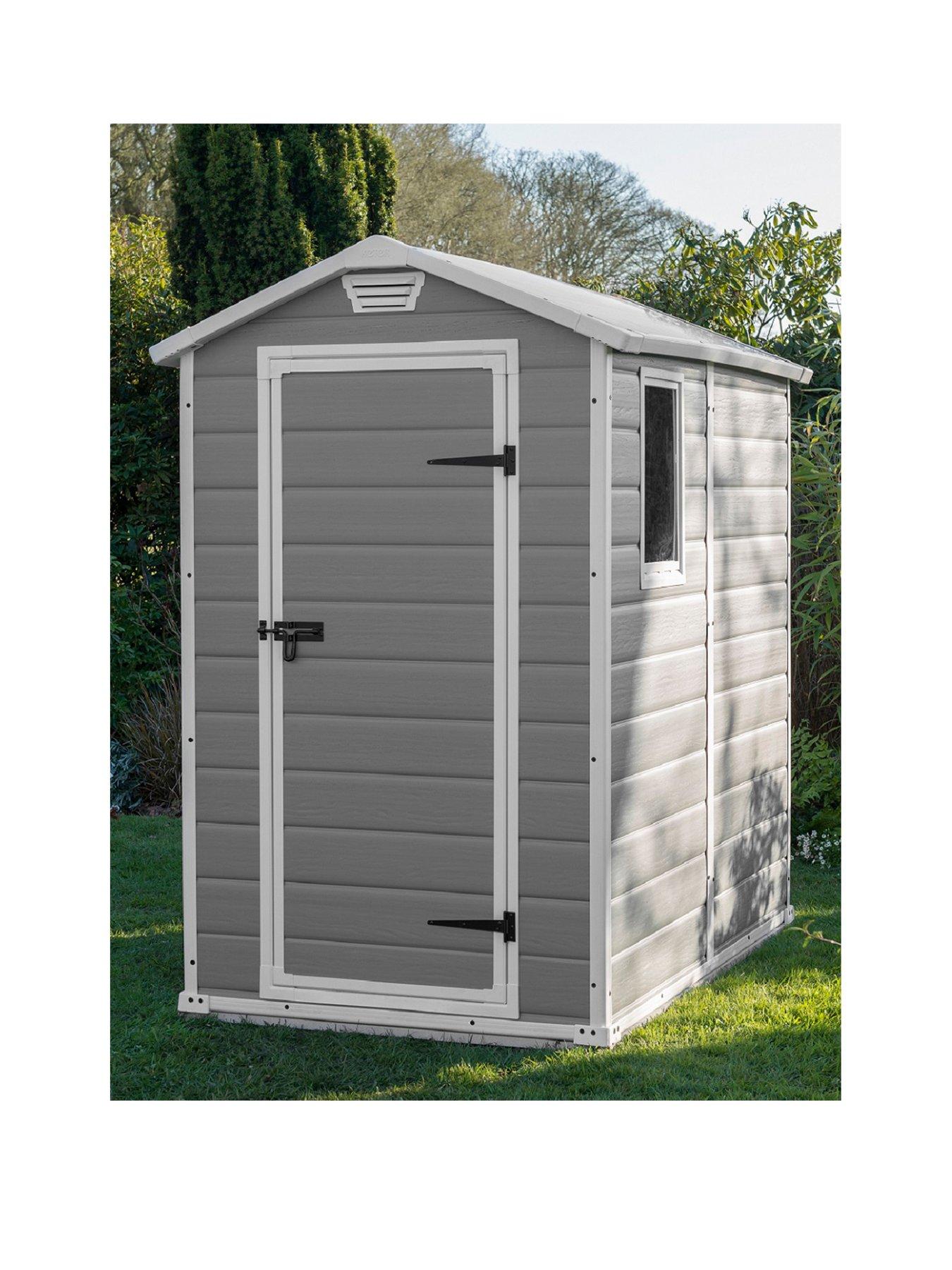 Keter 4x6 ft Apex Manor Resin Garden Shed | very.co.uk