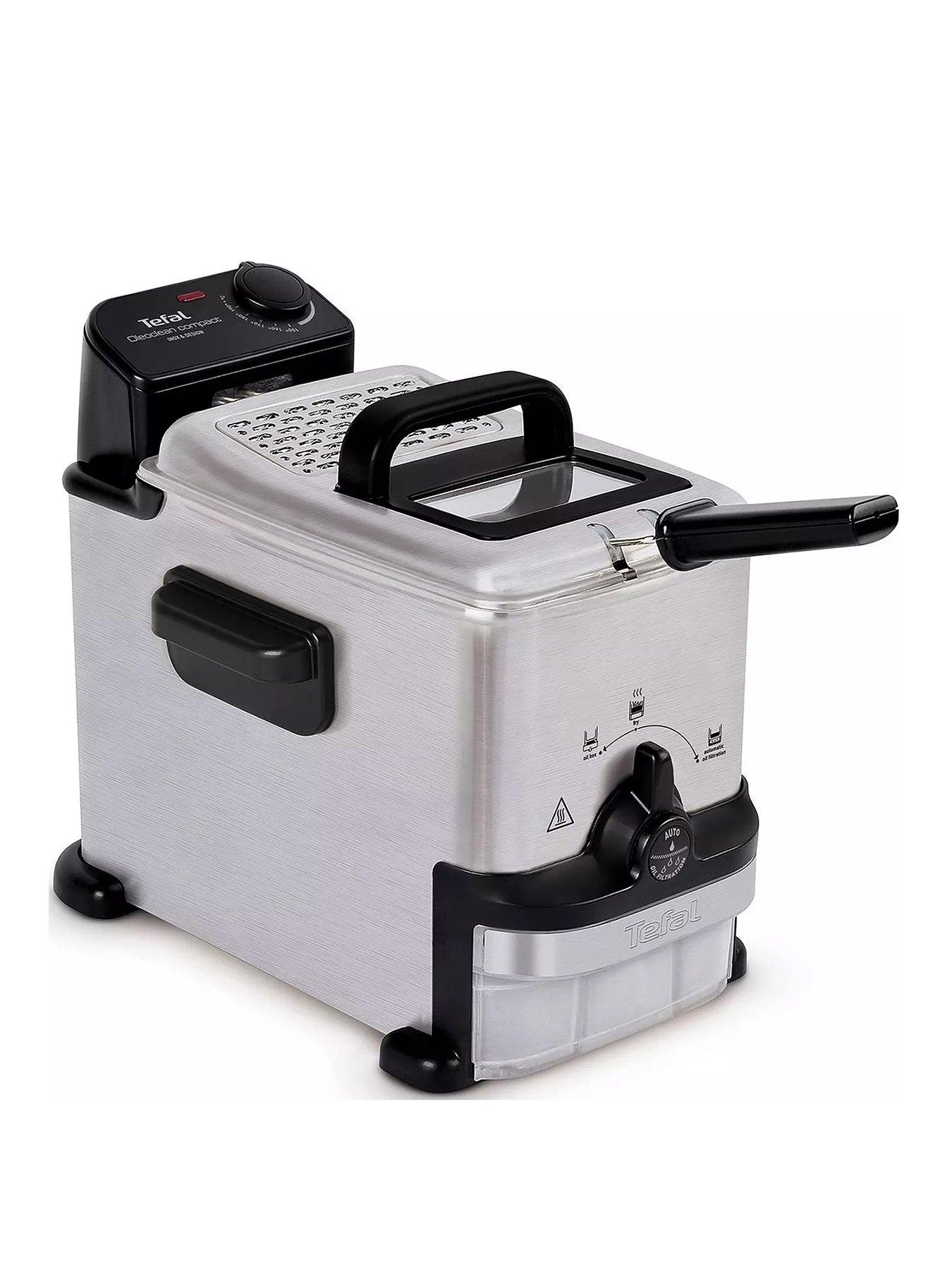 Tefal Oleoclean Compact 2L Semi-professional Deep Fryer, Stainless ...