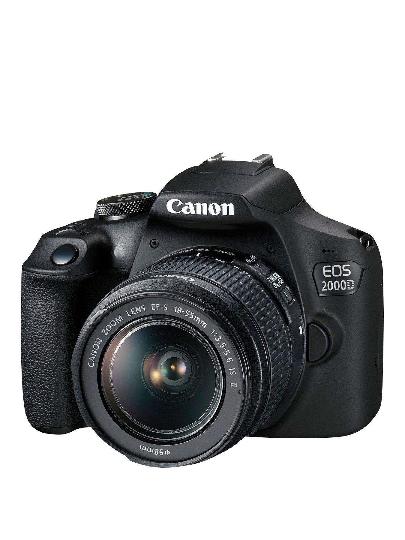 Canon EOS 2000D SLR Camera with EF-S 18-55mm IS II Lens Kit | very.co.uk