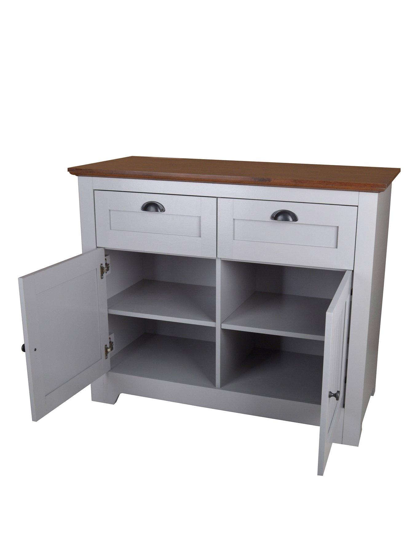 Devon Compact Sideboard Grey Walnut Effect
