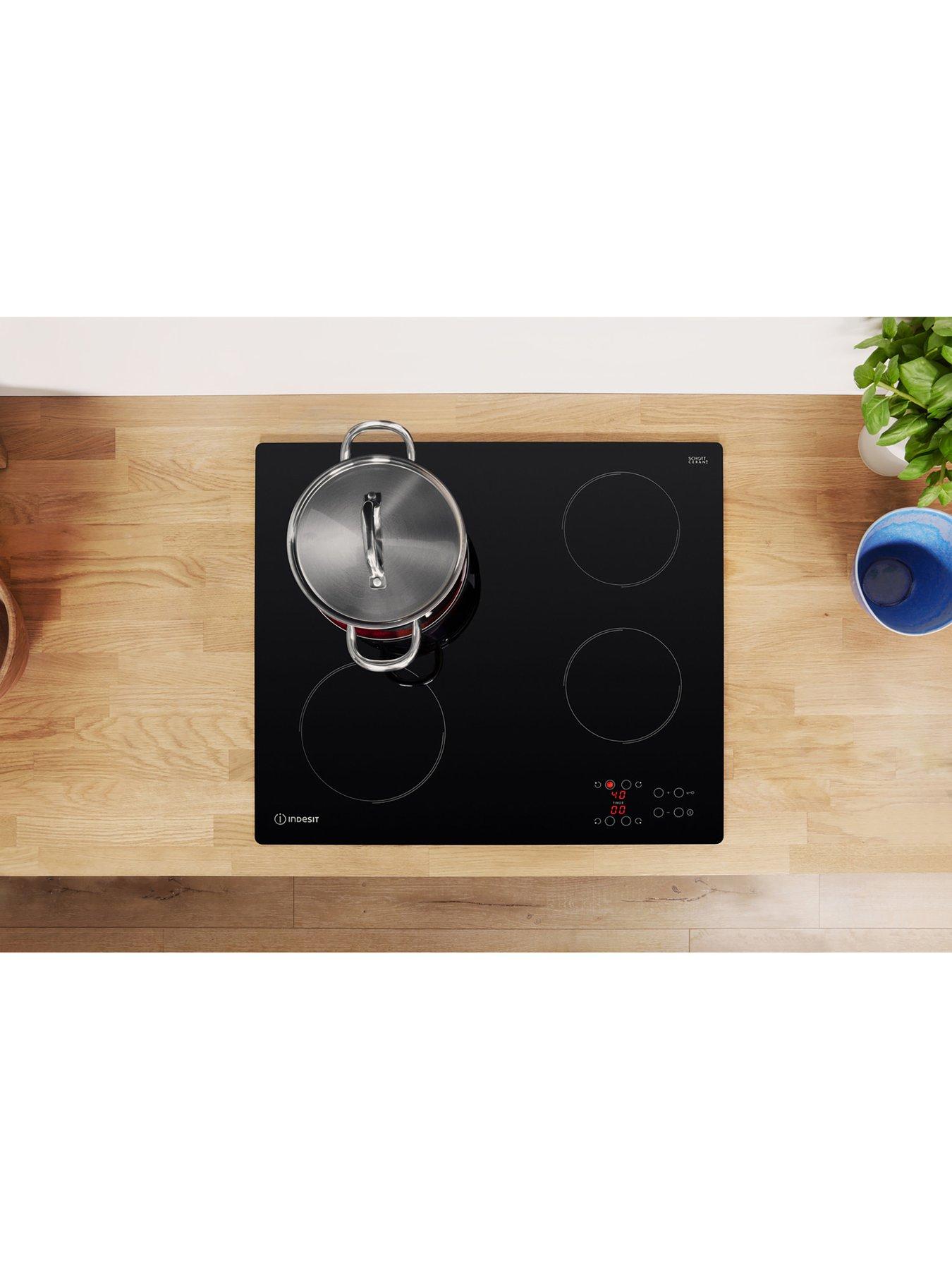 Indesit RI161C 60cm Built-In Ceramic Hob - Black | very.co.uk