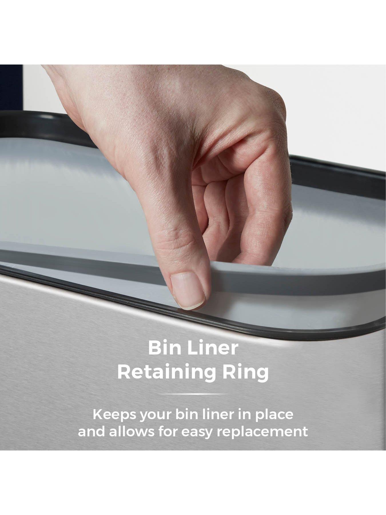 Tower 75-Litre Rectangular Sensor Bin – Matt Steel | Very