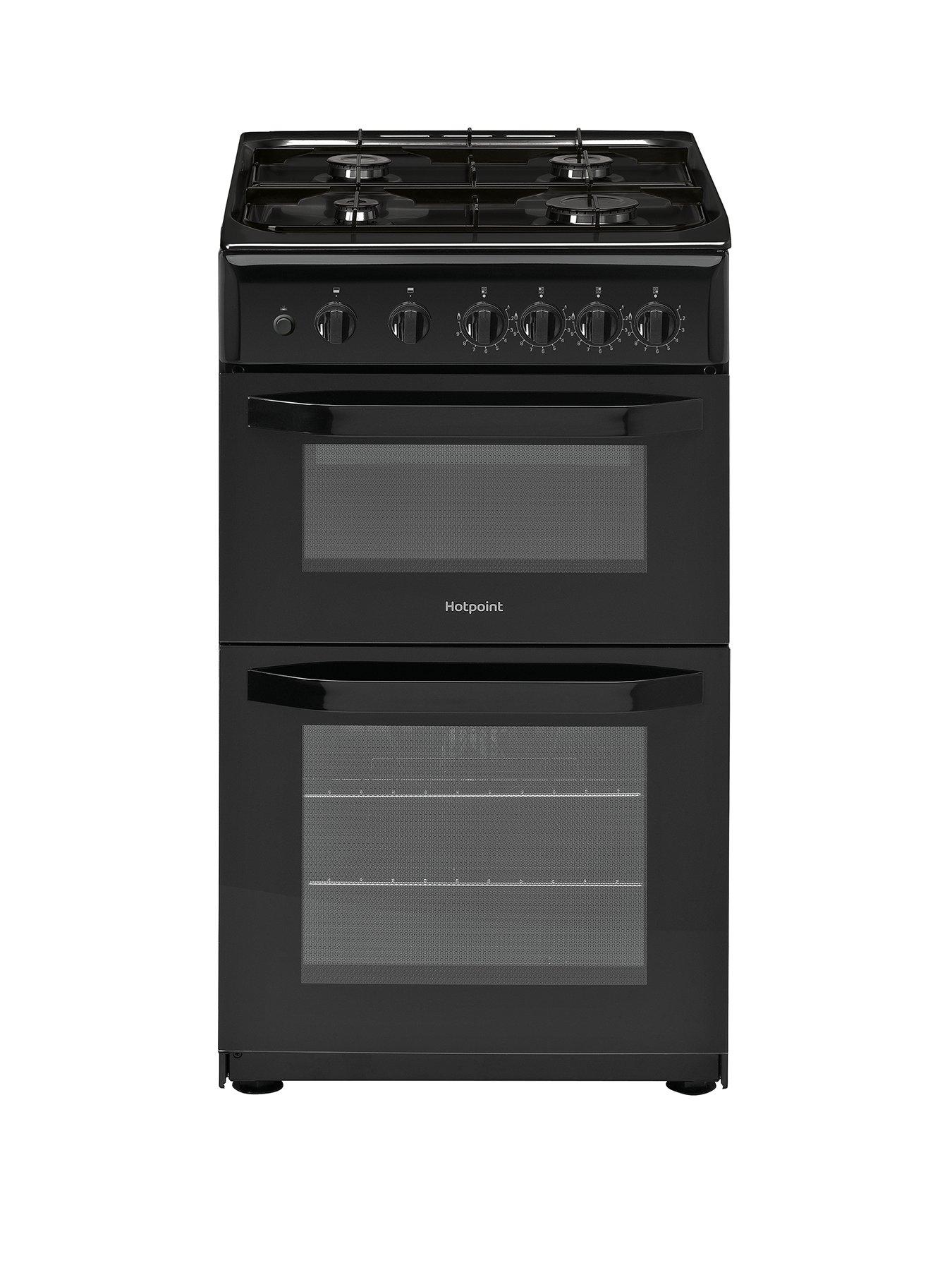 Hotpoint HD5G00KCB 50cm Wide Gas Cooker with Grill - Black | very.co.uk