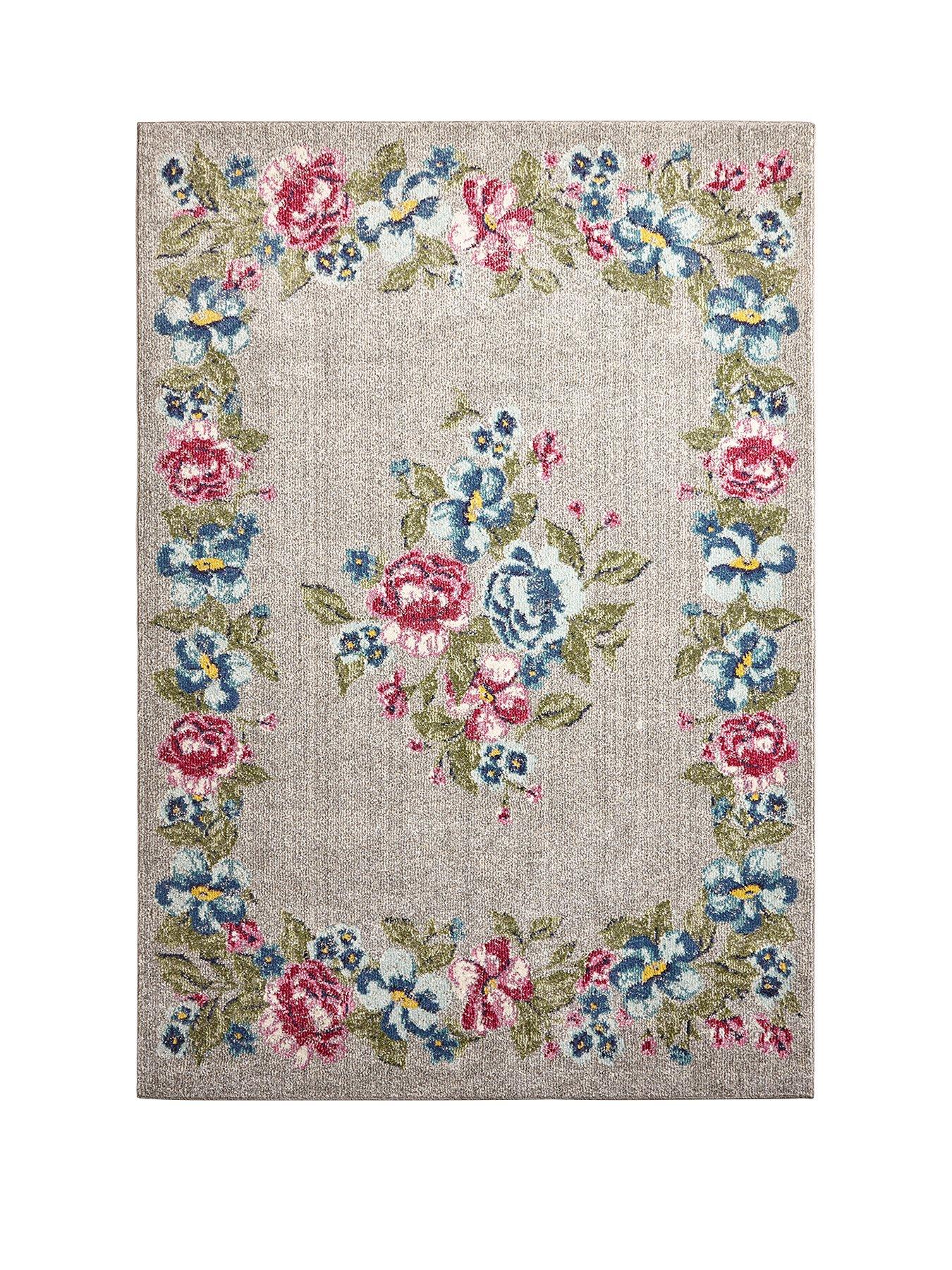 Retro Floral Area Rugs Rugs Home & Living Floor & Rugs etna.com.pe
