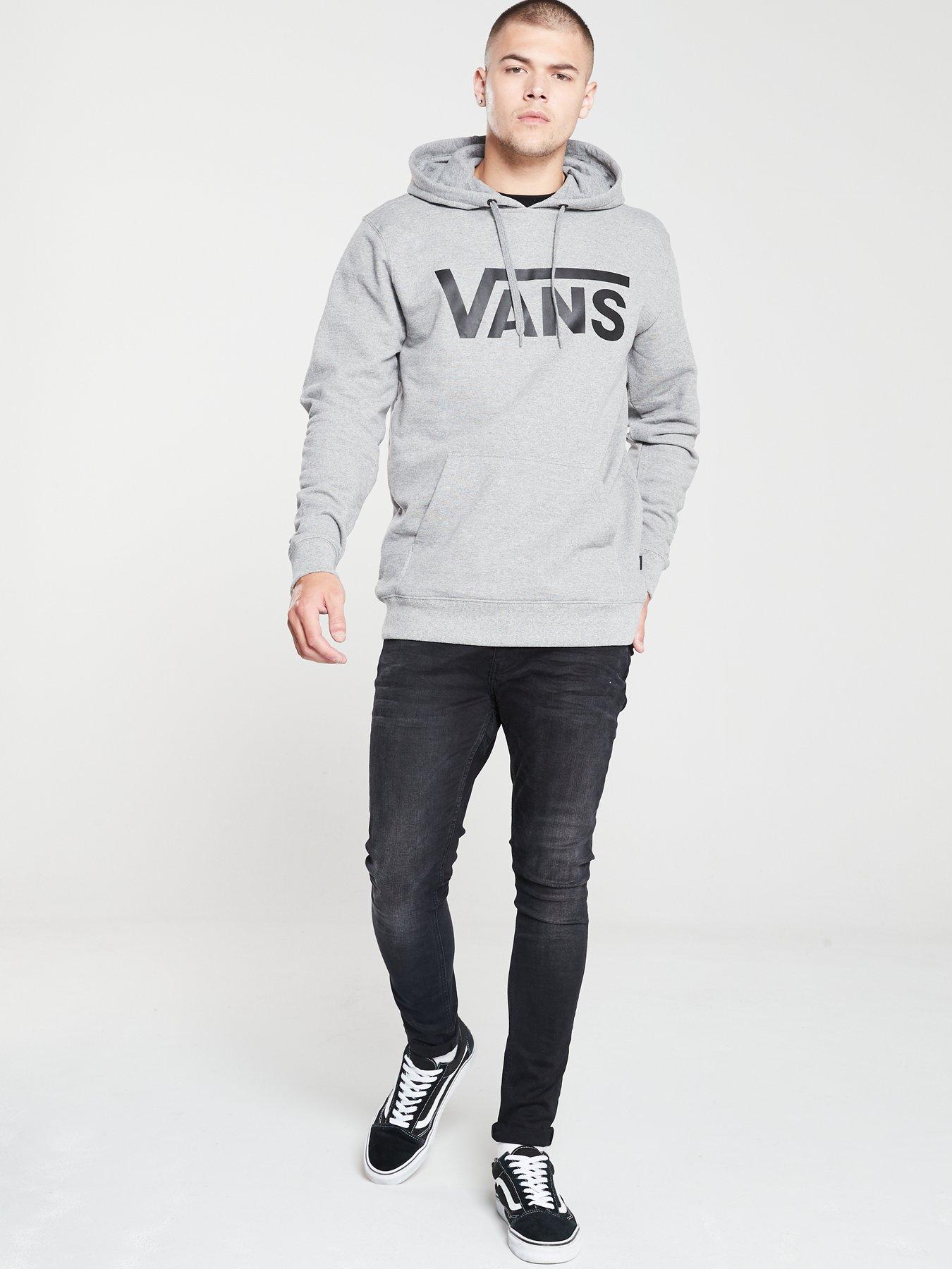 Vans Classic Pullover Hoodie - Grey/Black | Very.co.uk