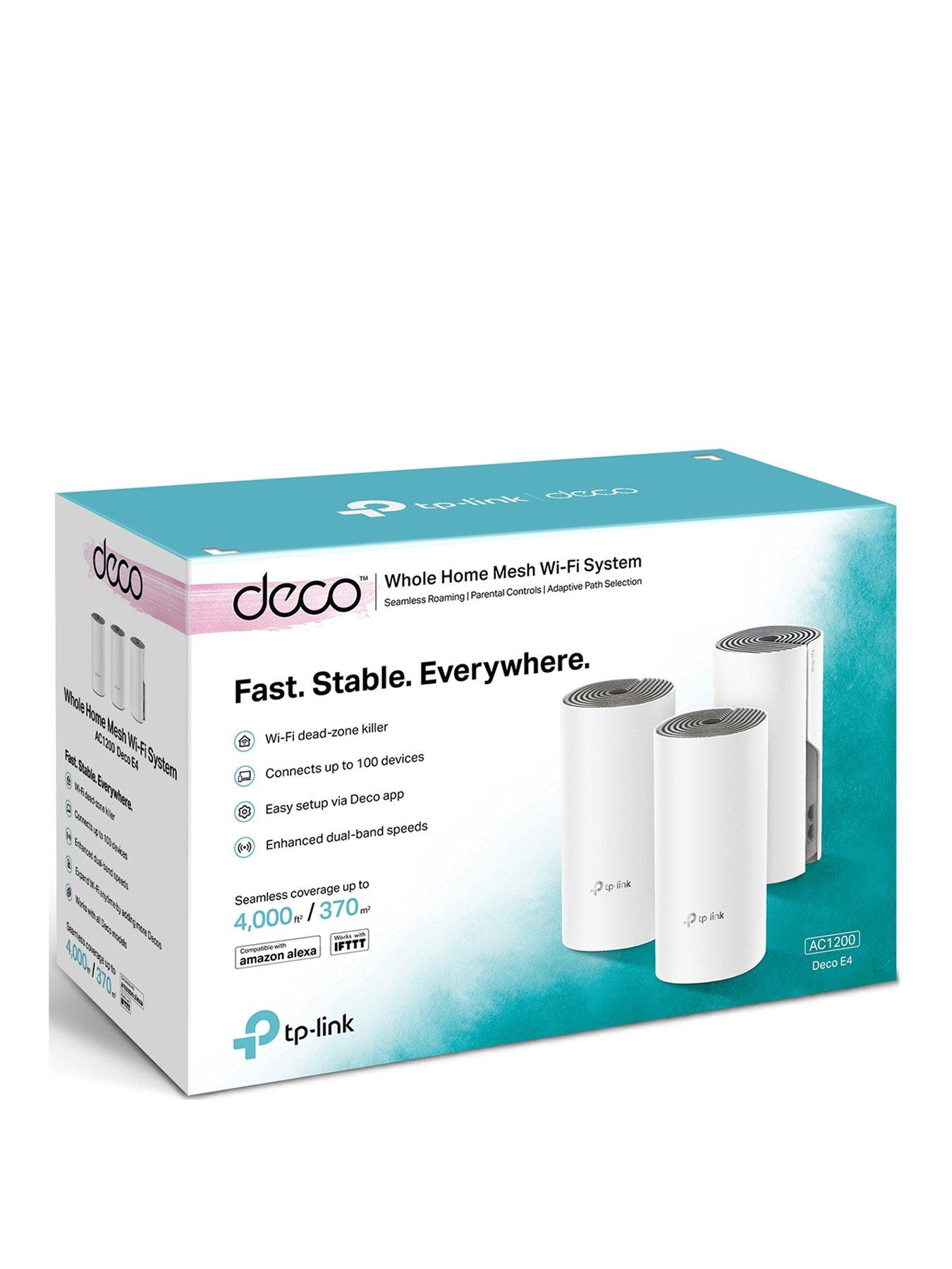 TP Link Deco E4 (3-Pack) AC1200 Whole Home Wi-Fi | Very