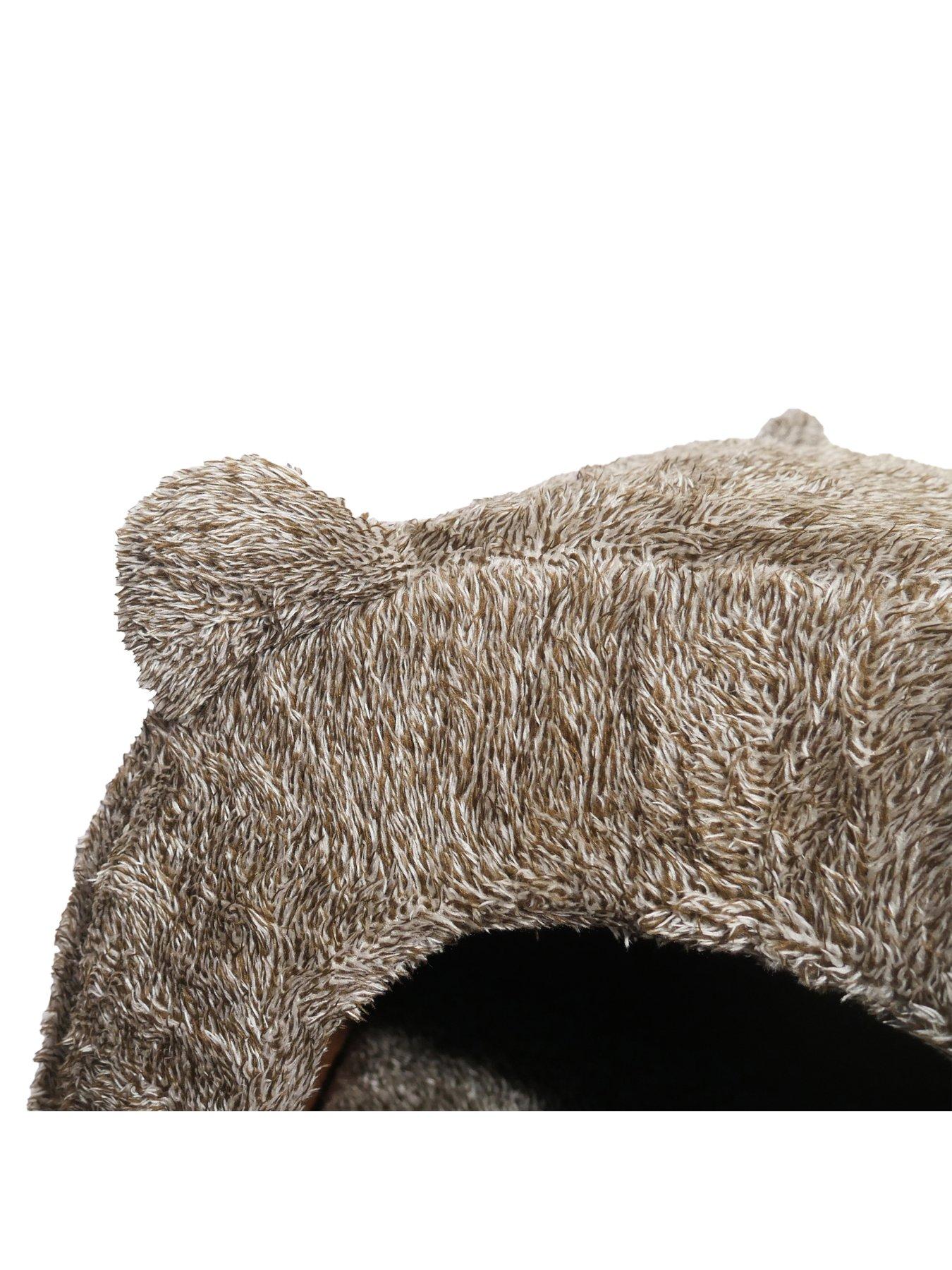 Rosewood Brown Teddy Bear Cat Bed | Very