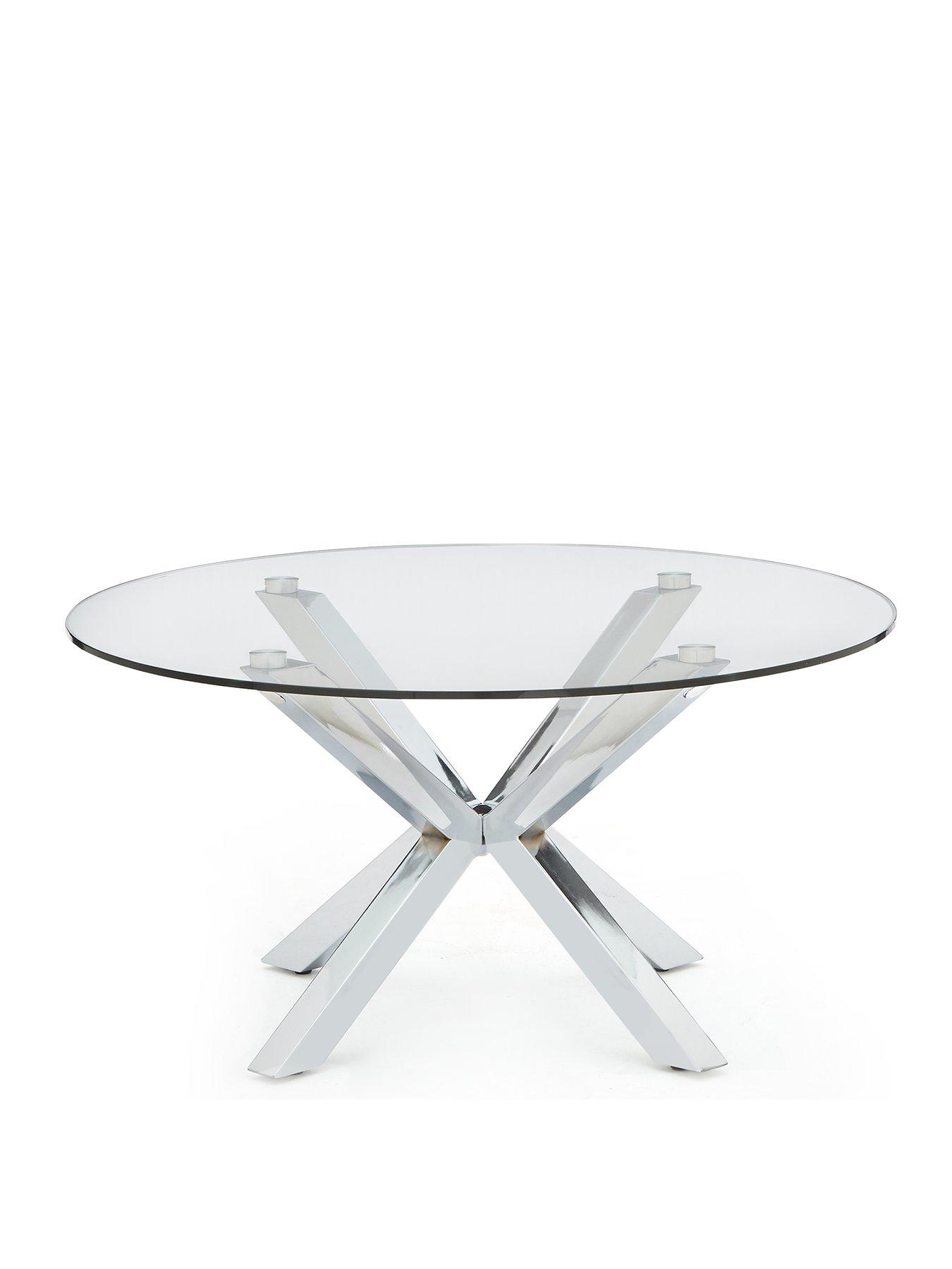 The Very Collection Chopstick Glass and Chrome Coffee Table | Very
