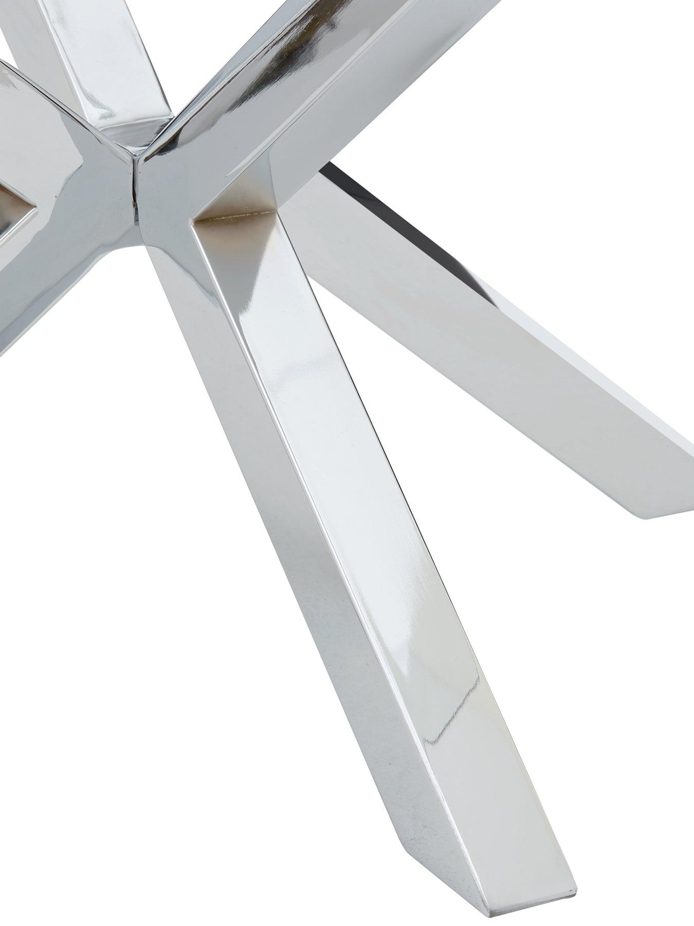 The Very Collection Chopstick Glass and Chrome Coffee Table | Very